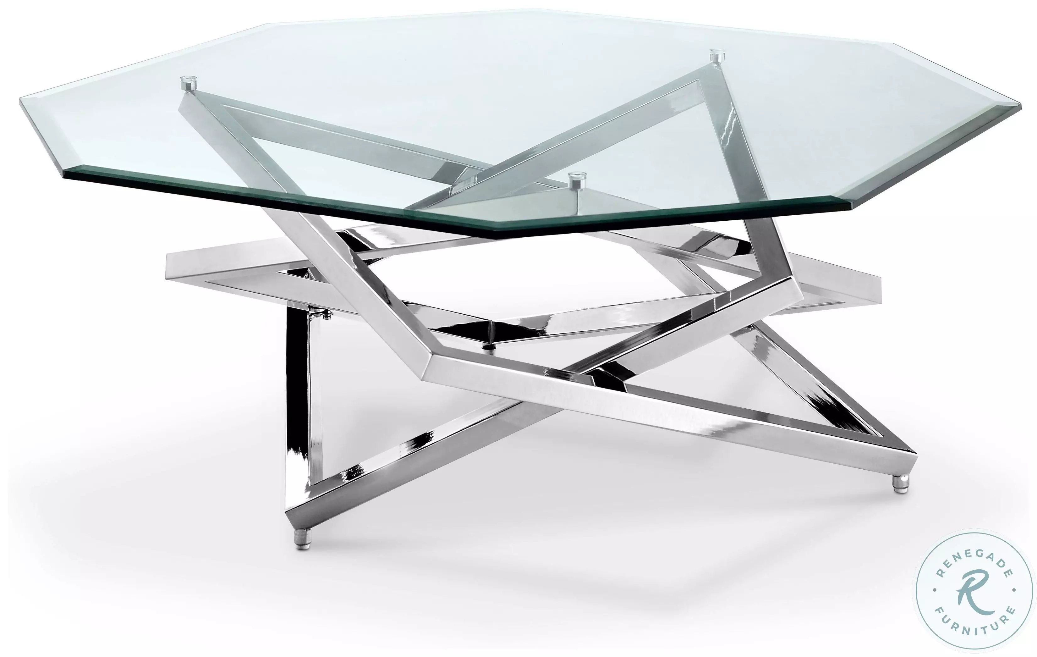 Lenox Square Nickel Octagonal Cocktail Table, MAG-T3790-49, Magnussen Home