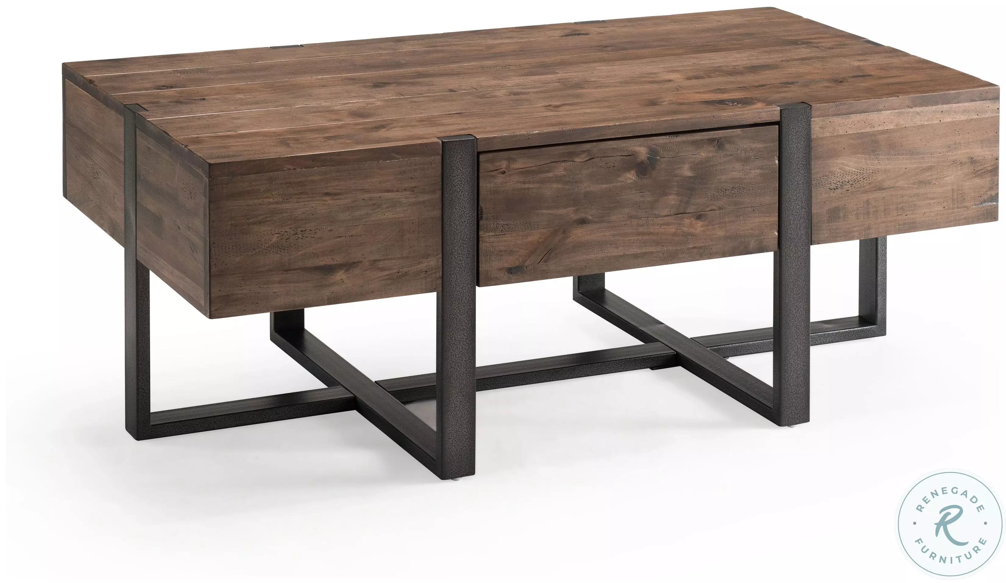 Prescott Rustic Honey Small Rectangular Cocktail Table from Magnussen ...