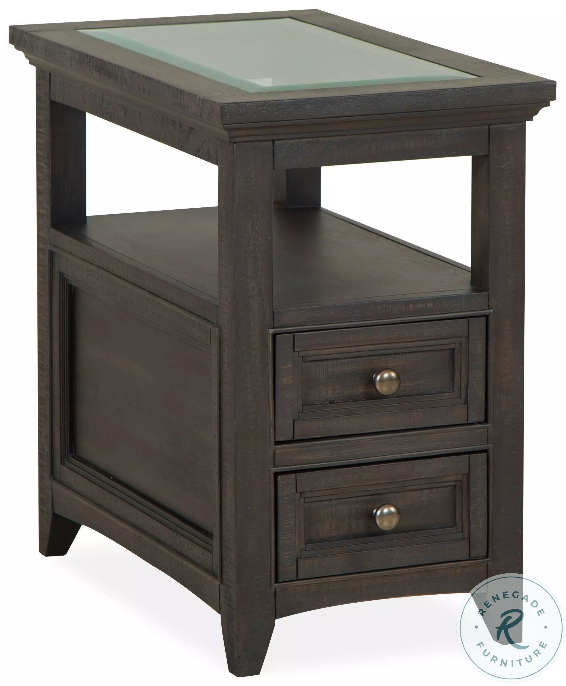 Ashbury Falls Graphite Chairside Table From Crafted Spaces | Coleman ...