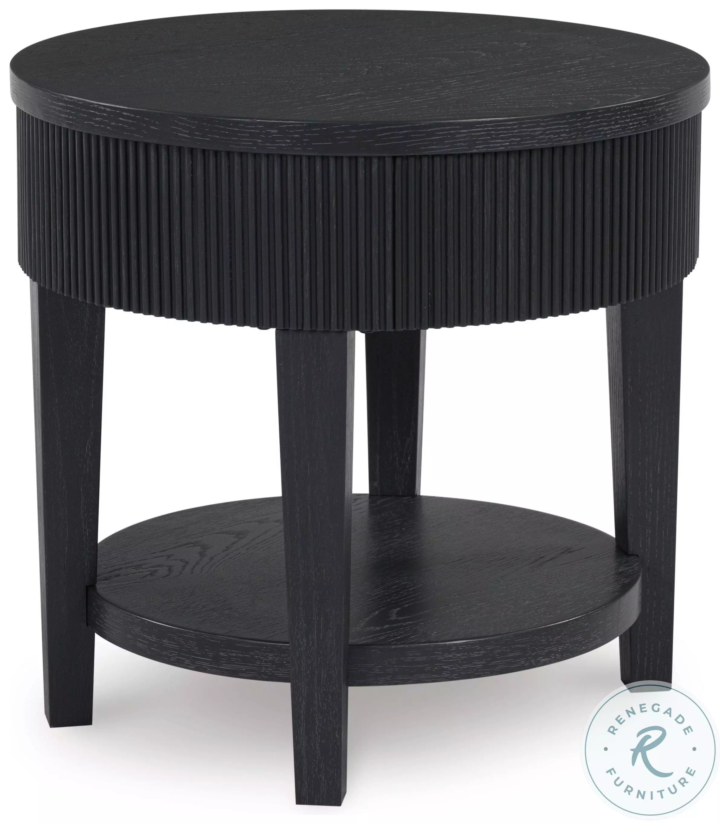 Marstream Black Round End Table From Ashley Furniture | Coleman Furniture