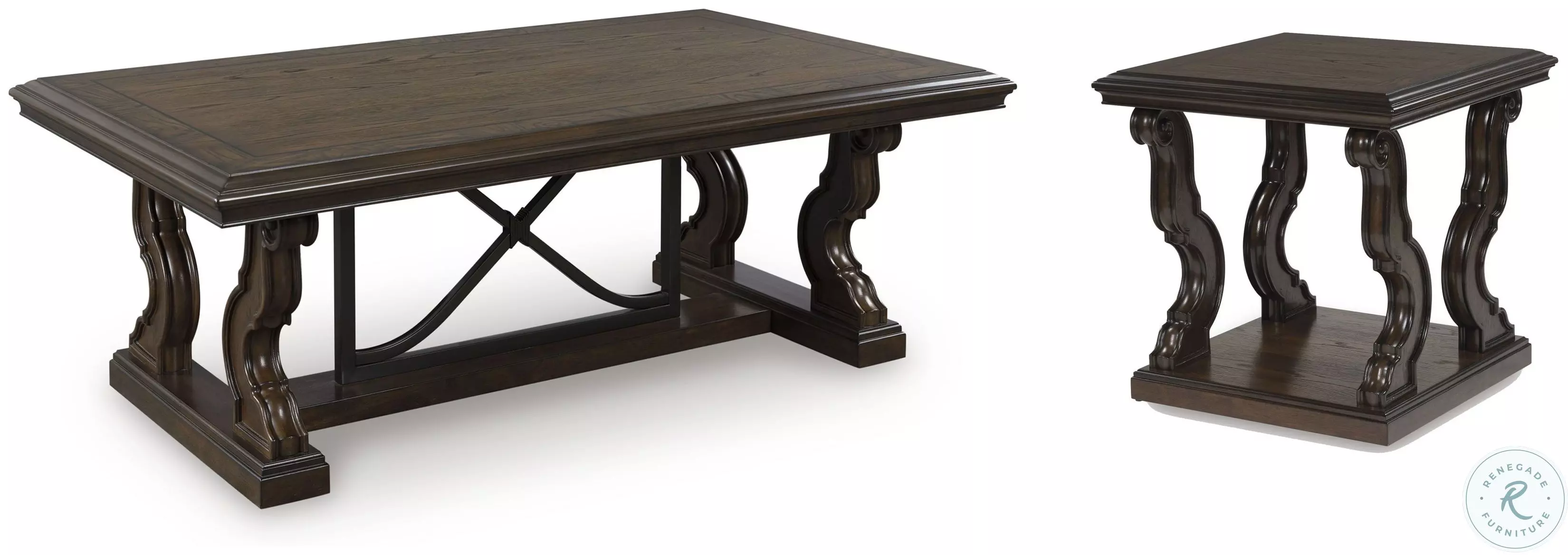 Maylee Dark Brown Occasional Table Set From Home Gallery Stores | Home ...