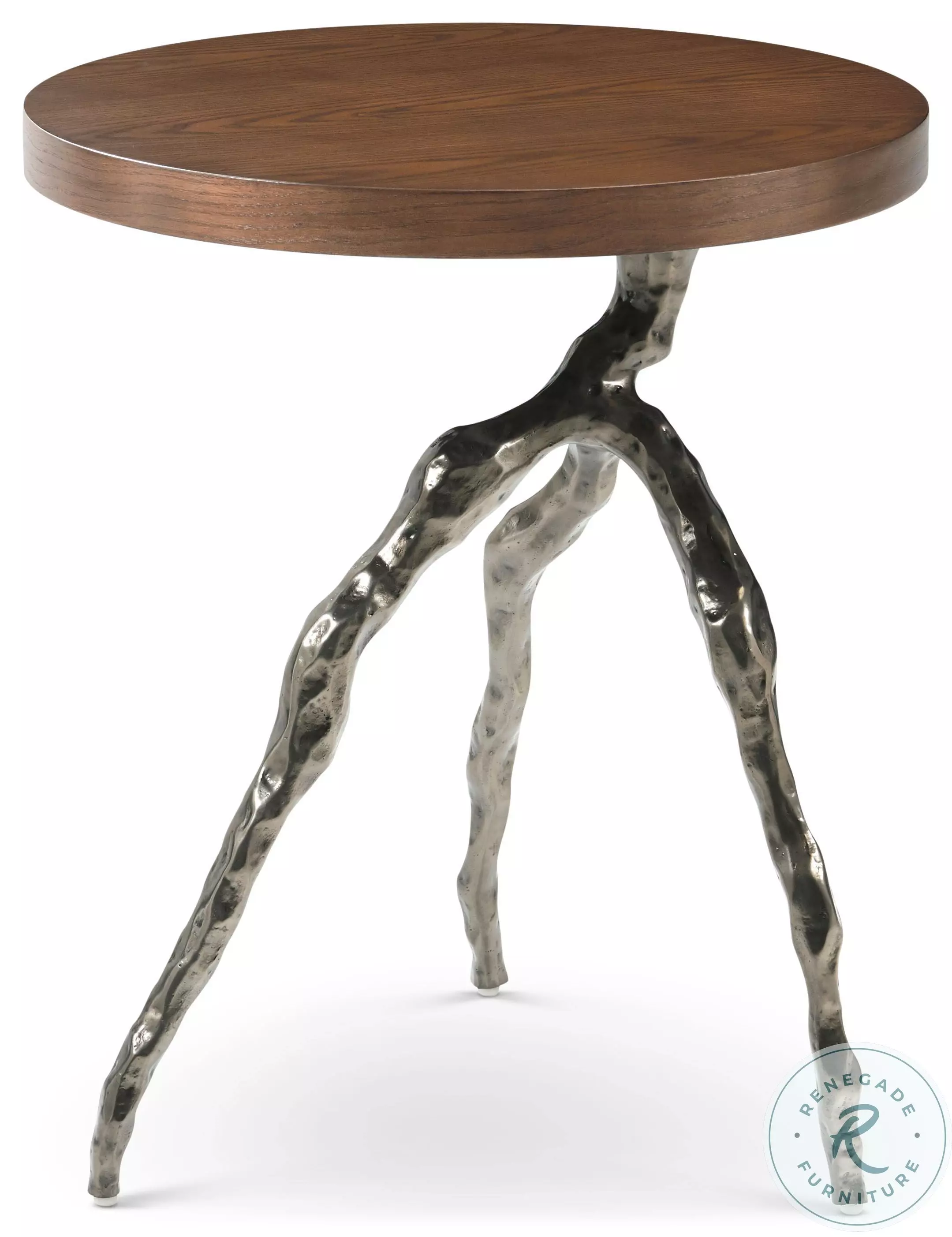 Catalina Earth Branch 20" Round Accent Table From Theodore Alexander ...