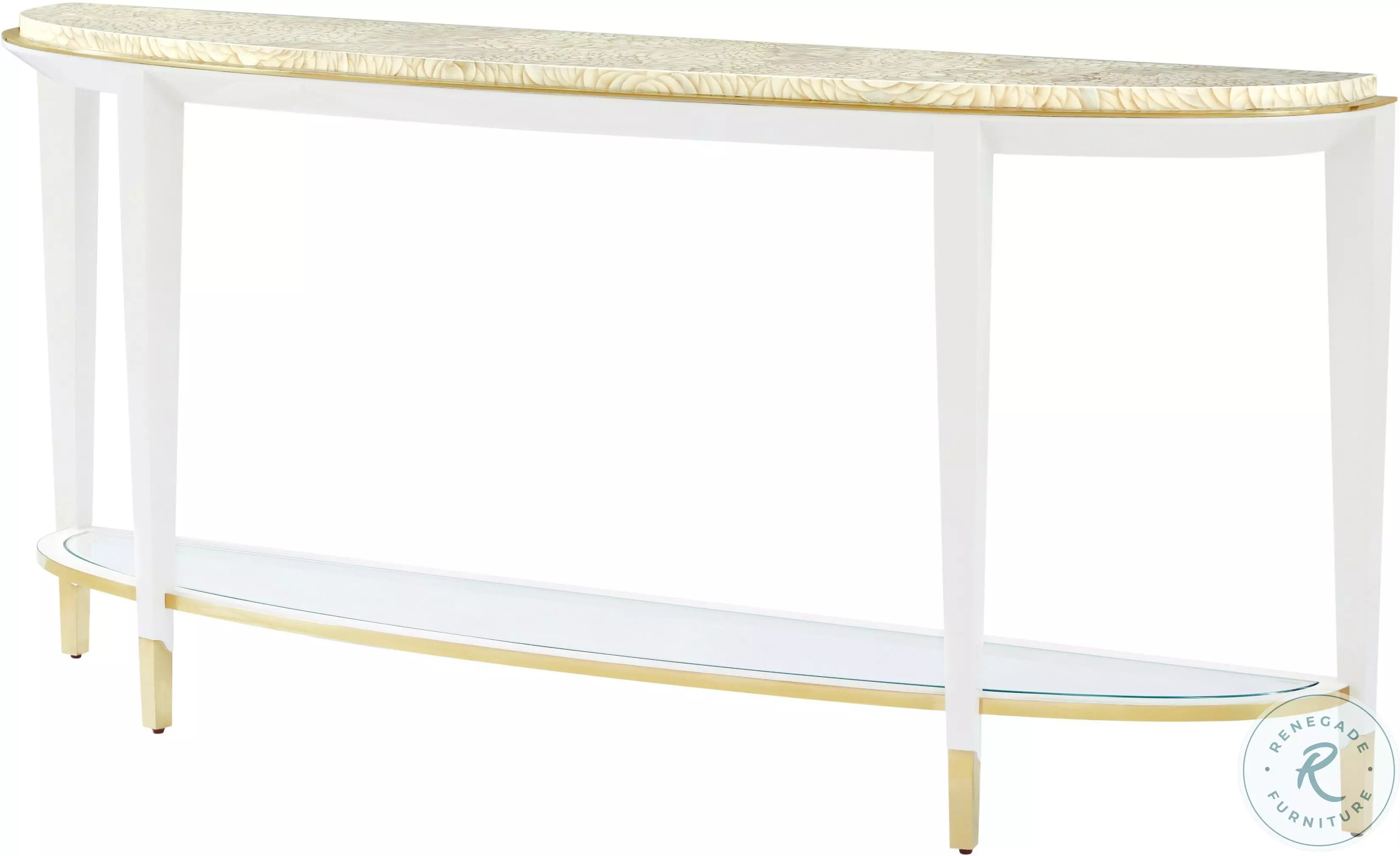 Judith Leiber JL Feather And Solstice D Shape 74" Console Table From ...