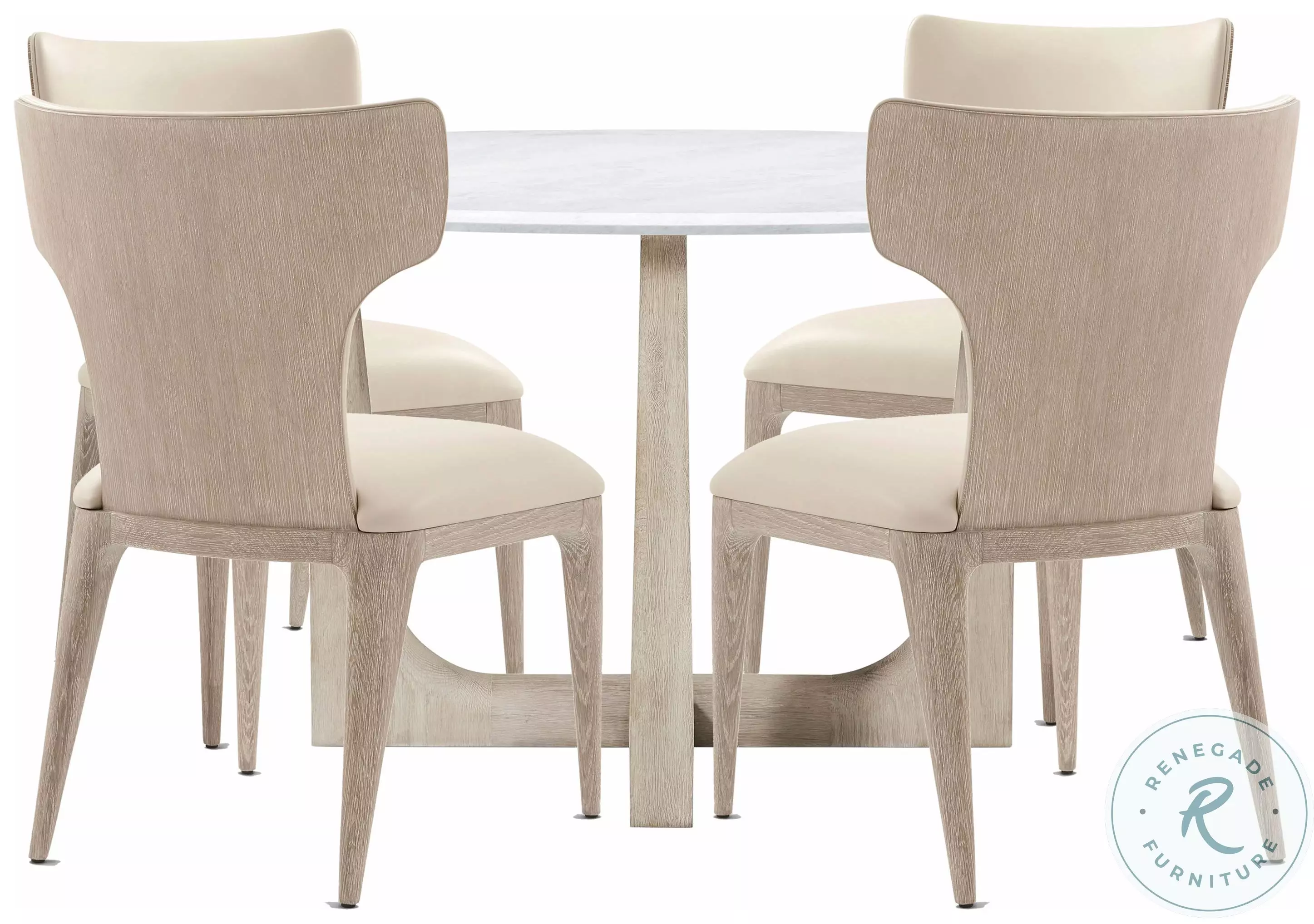 Repose Grey Oak And Quartz 60" Round Dining Room Set from Theodore ...