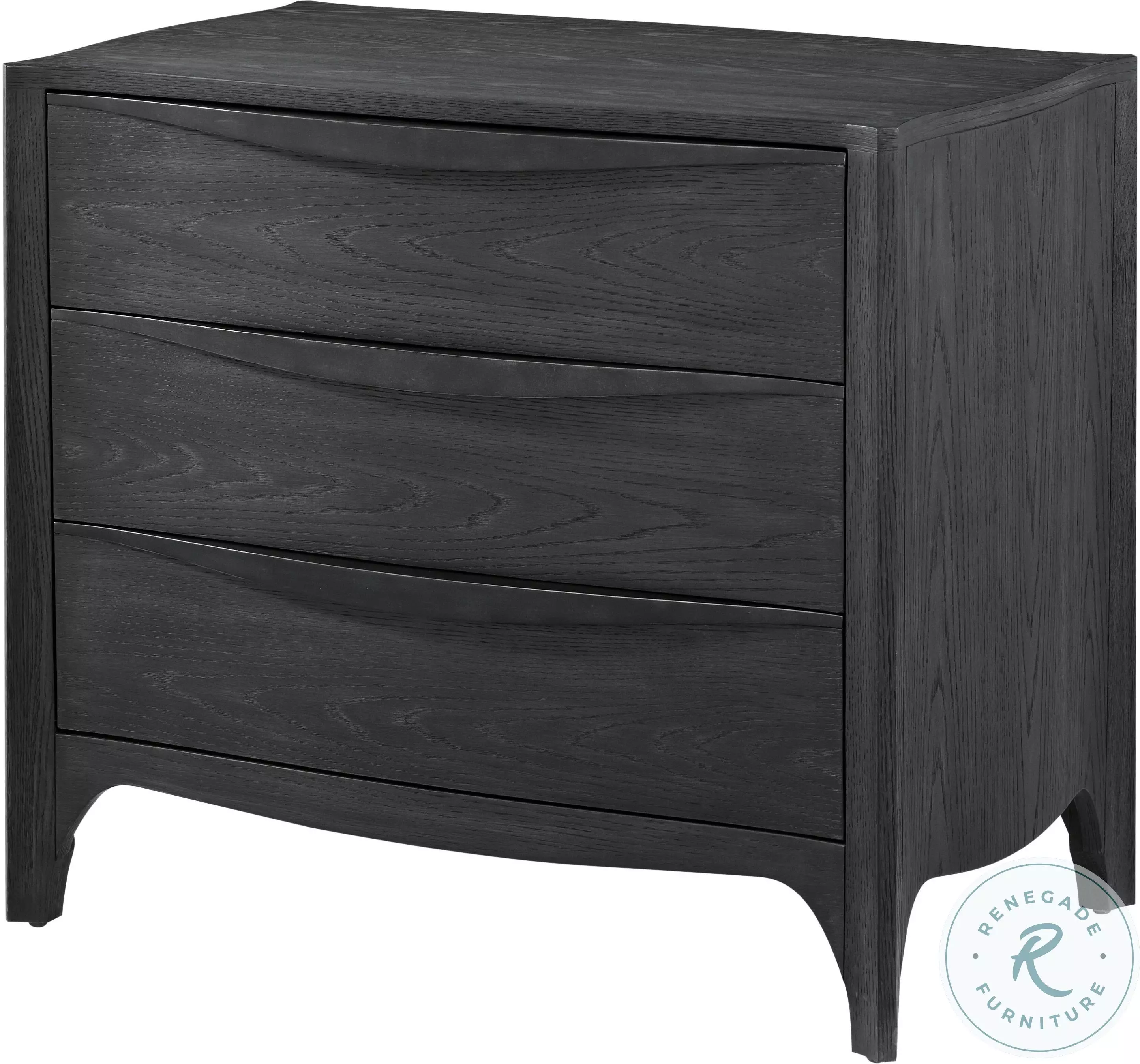 Rome Nera 3 Drawer Nightstand From Theodore Alexander | Coleman Furniture