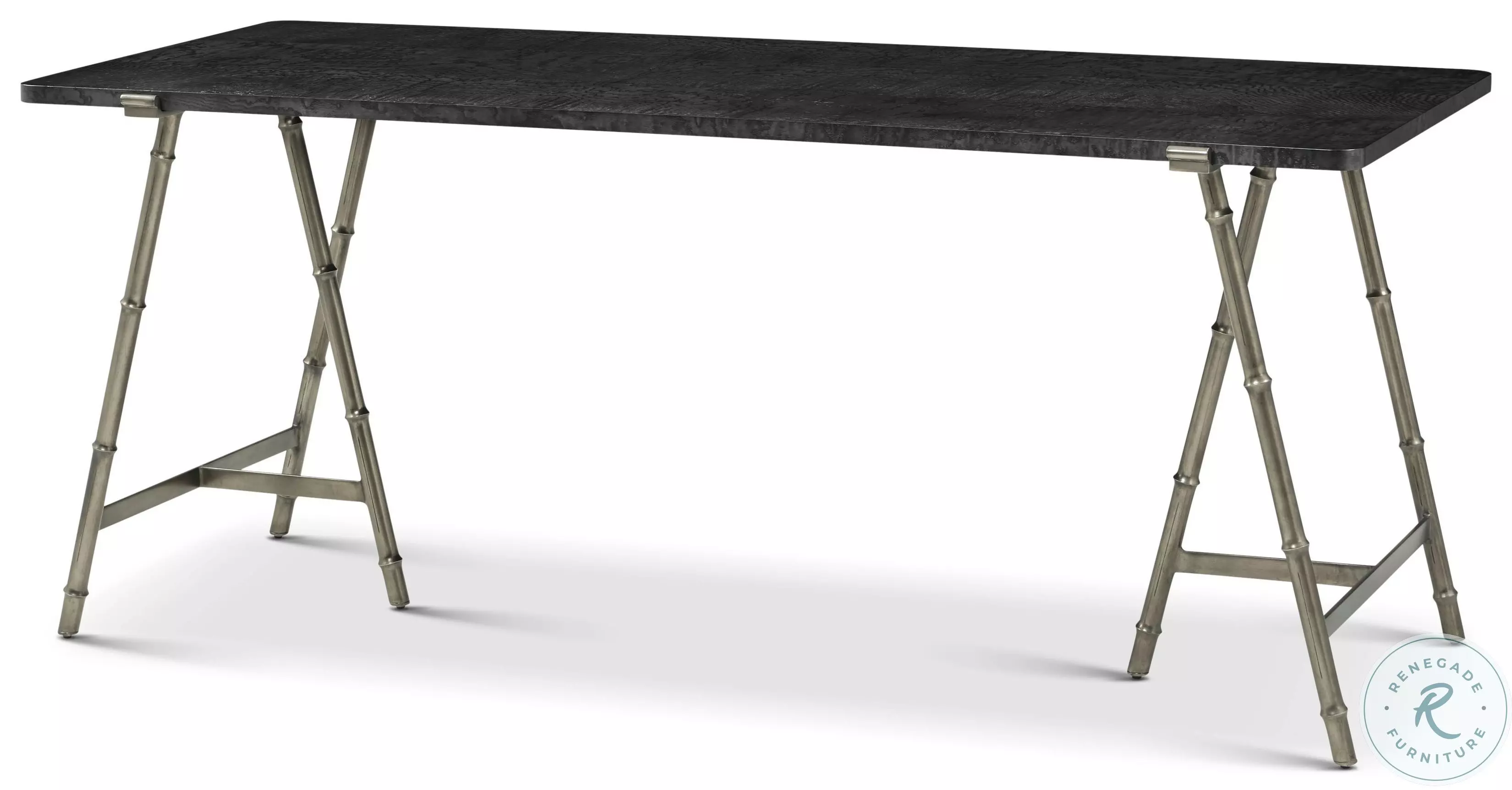 Kesden Silent Black 72" Writing Desk From Theodore Alexander | Coleman ...