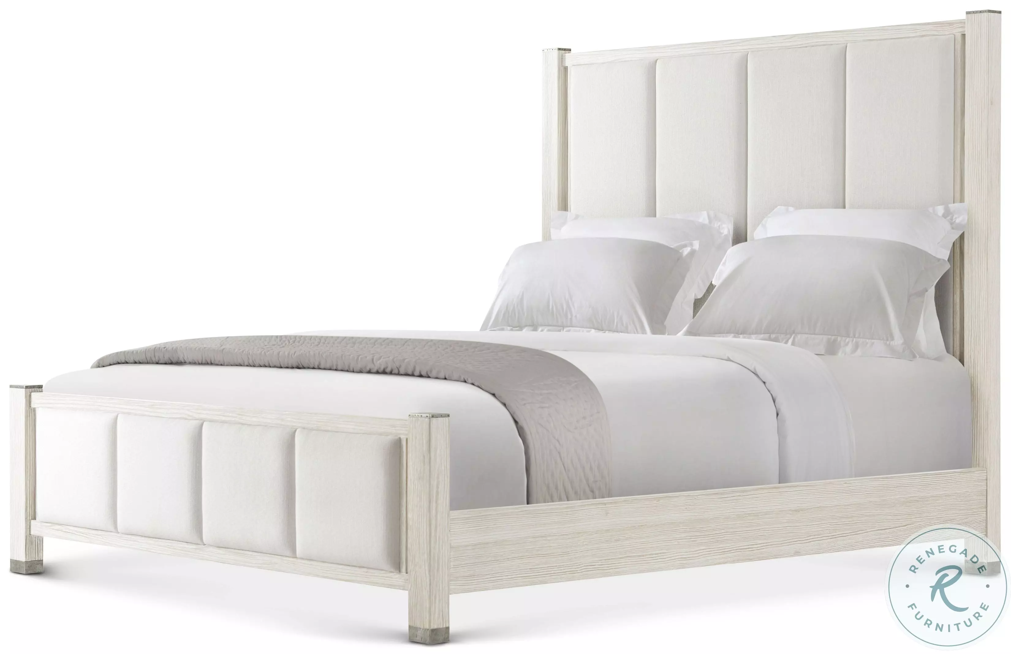 Breeze Sea Salt Upholstered King Low Profile Panel Bed From Theodore ...