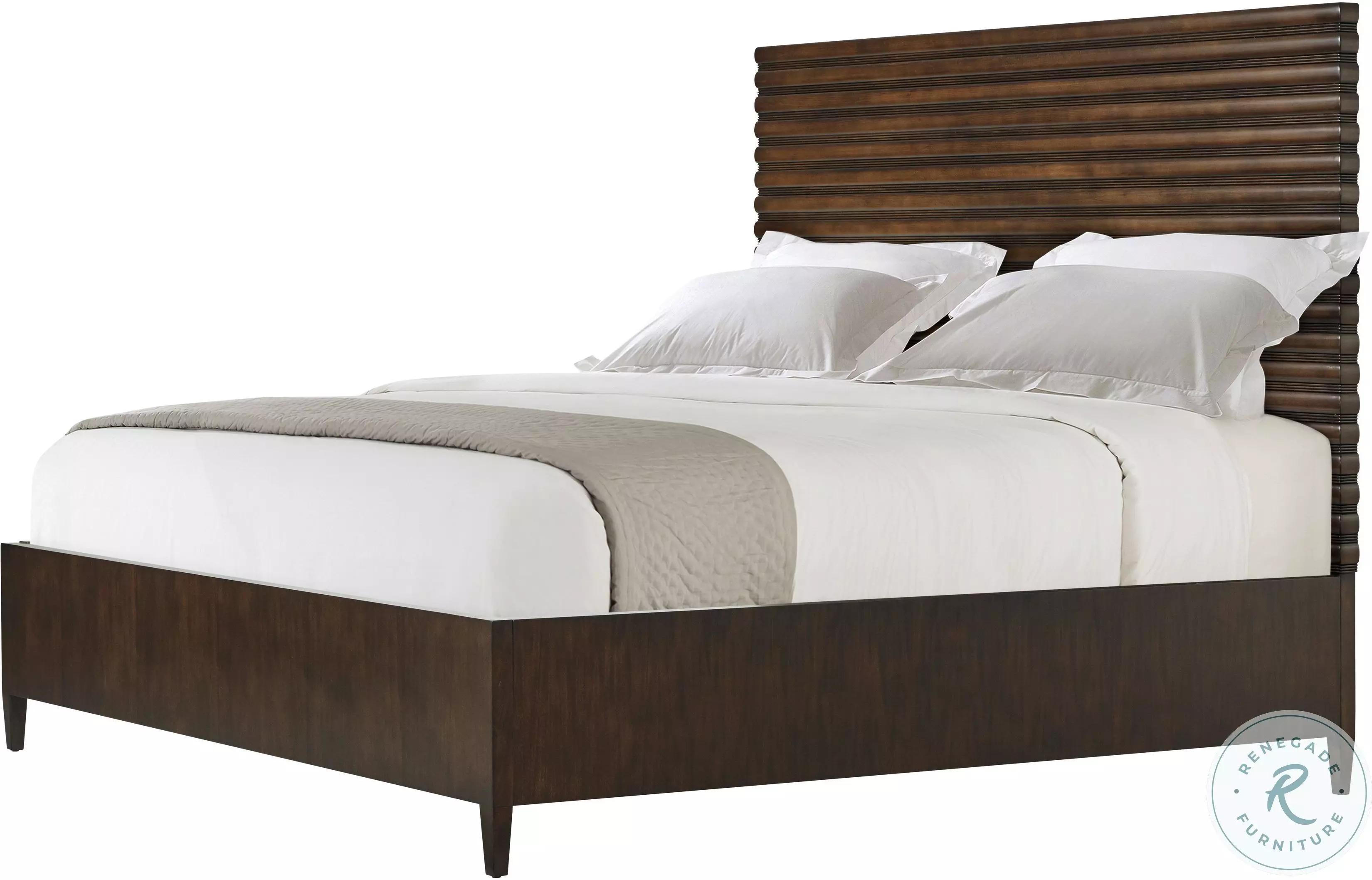 Lido Bistre King Low Profile Panel Bed From Theodore Alexander ...