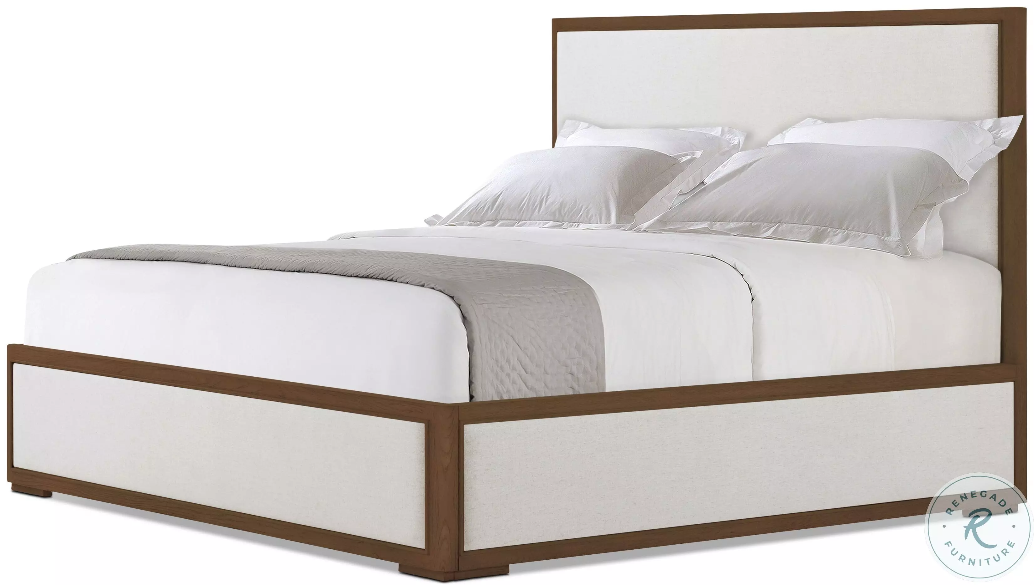 Surrey Brownstone Upholstered King Low Profile Panel Bed From Theodore ...