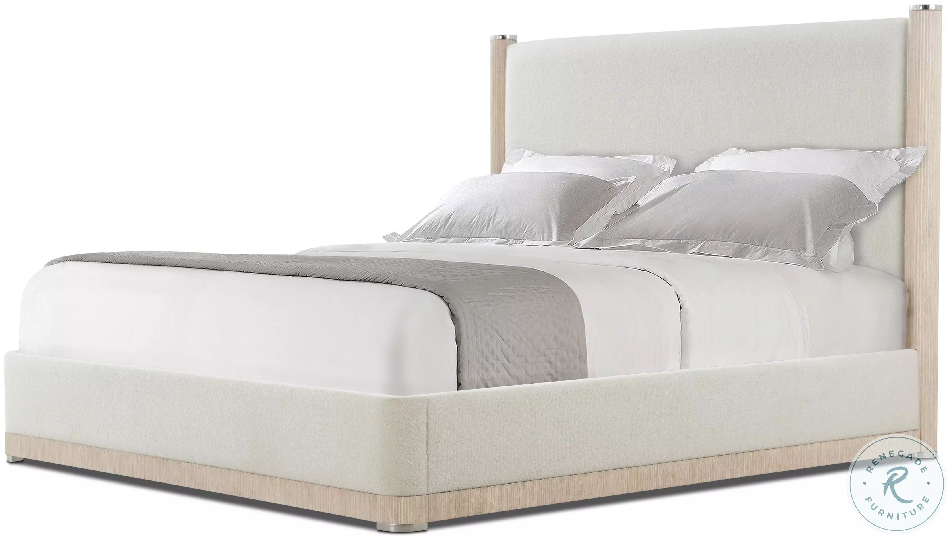 Horizon SPE Grey Upholstered King Low Profile Panel Bed From Theodore ...