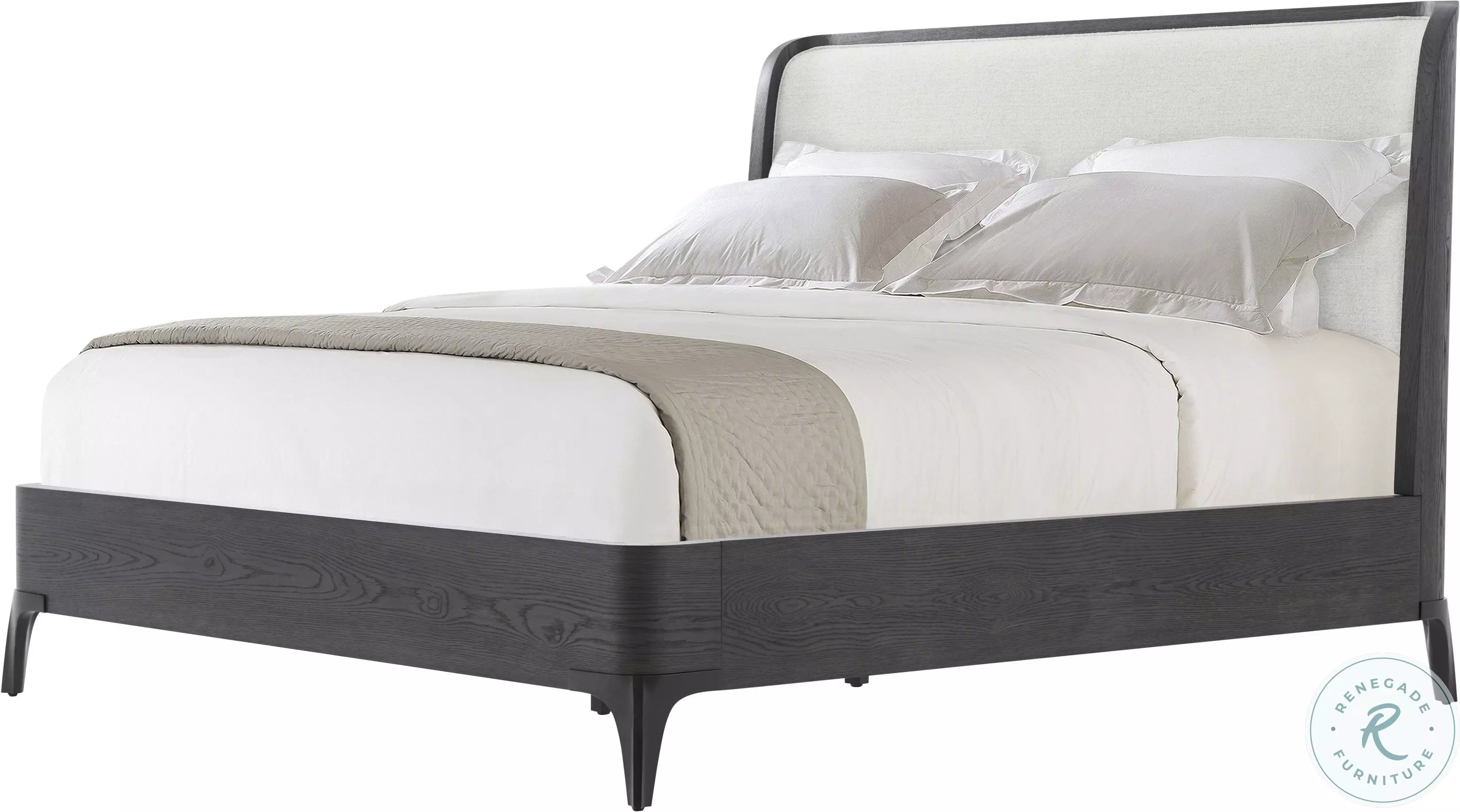 Rome Nera Upholstered King Low Profile Bed From Theodore Alexander ...
