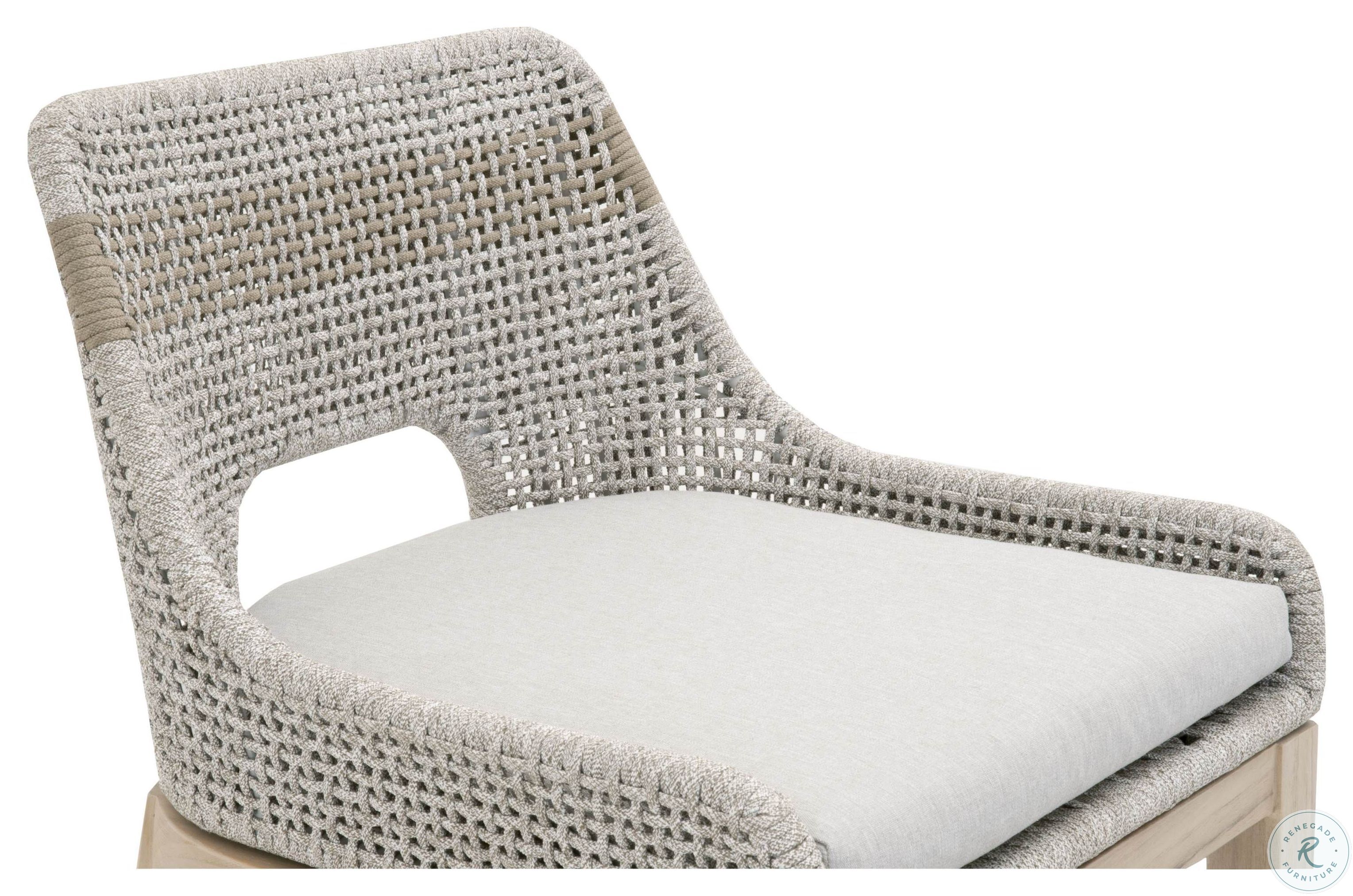 Tapestry Performance Pumice And Taupe White Flat Rope Outdoor Counter Height Stool From Essentials for Living Coleman Furniture