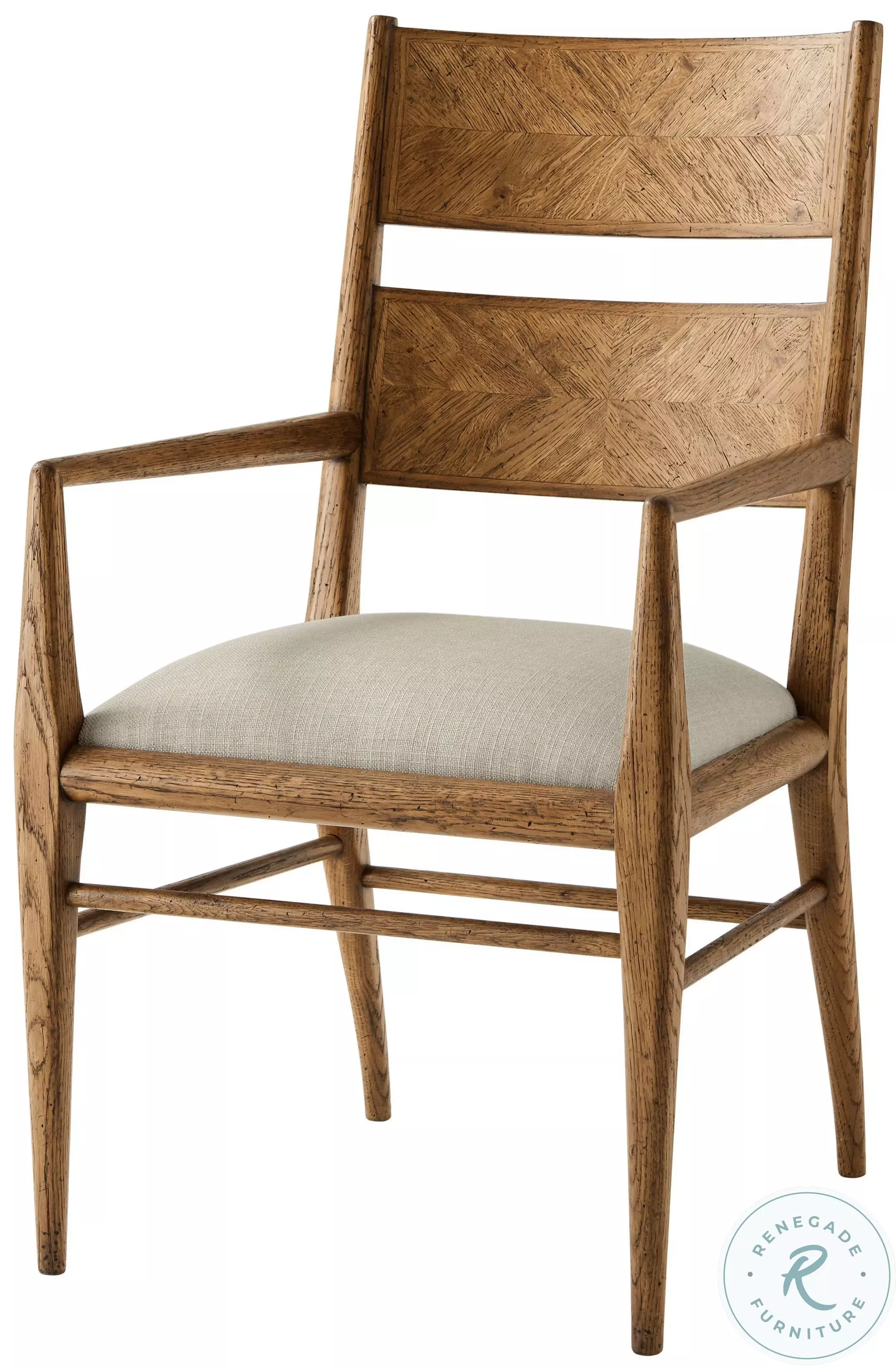 Nova Dawn Ladder Back Dining Arm Chair From Theodore Alexander | Coleman Furniture