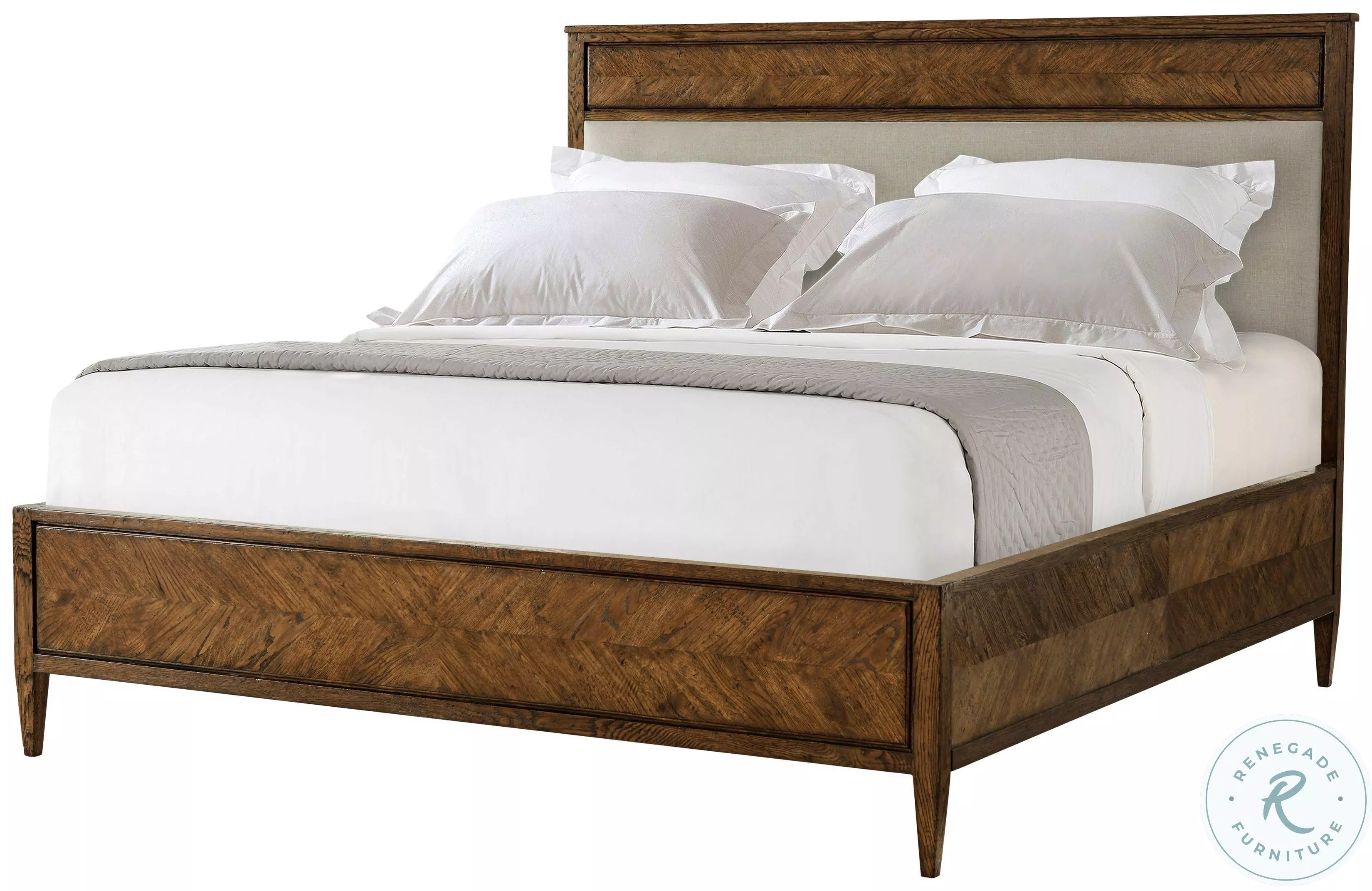 Nova Dusk Upholstered King Low Profile Panel Bed From Theodore ...