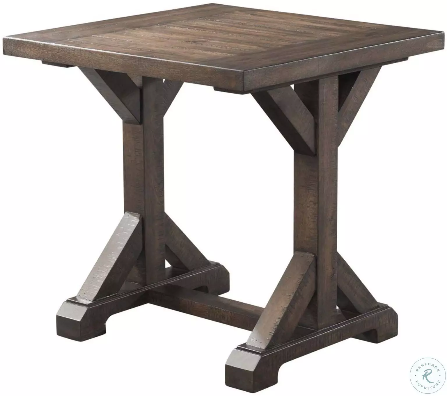 Flynn Walnut Trestle End Table from Elements Furniture | Coleman Furniture