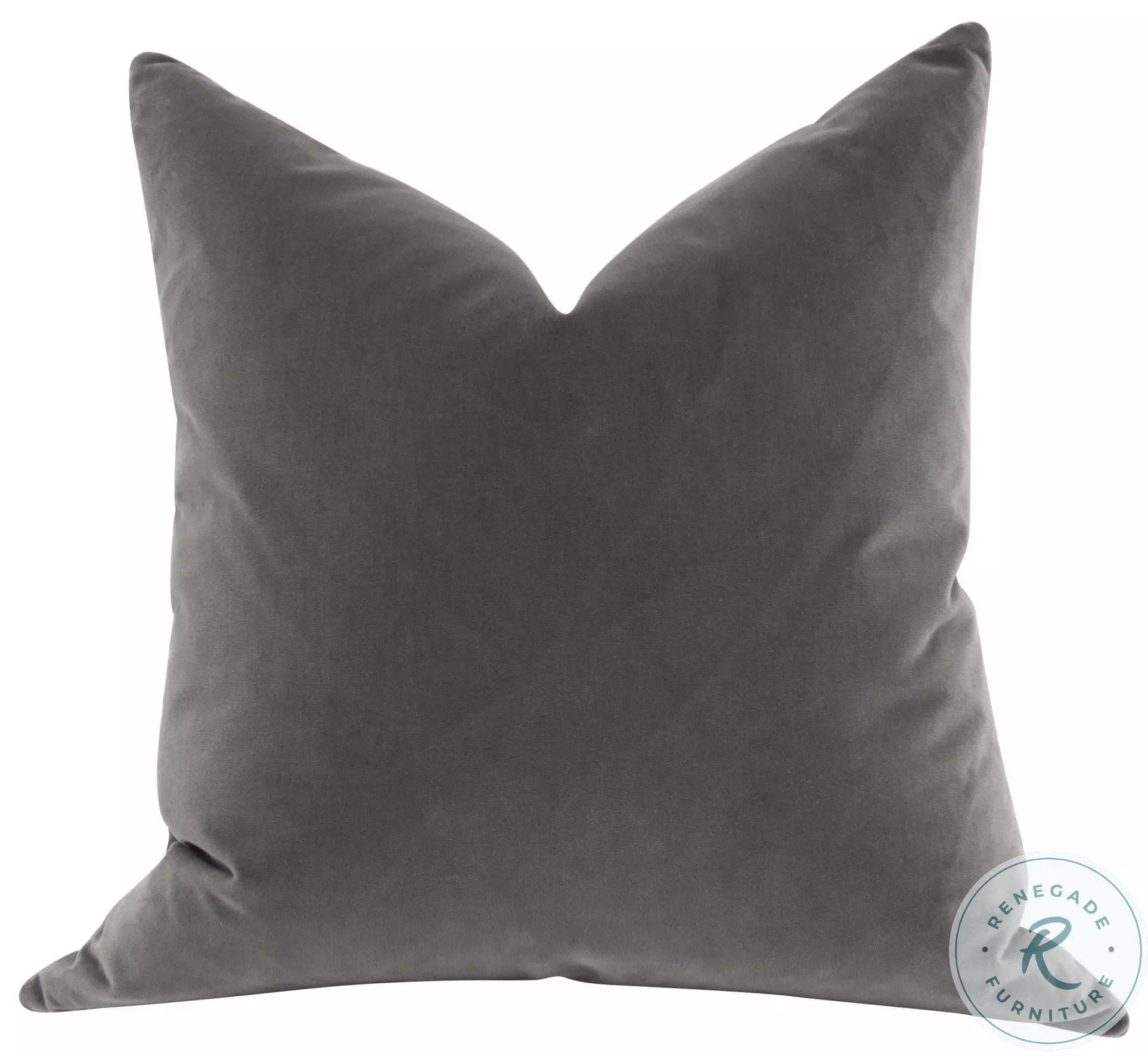 The Basic Dark Dove Velvet 26" Pillow Set Of 2 From Essentials for ...