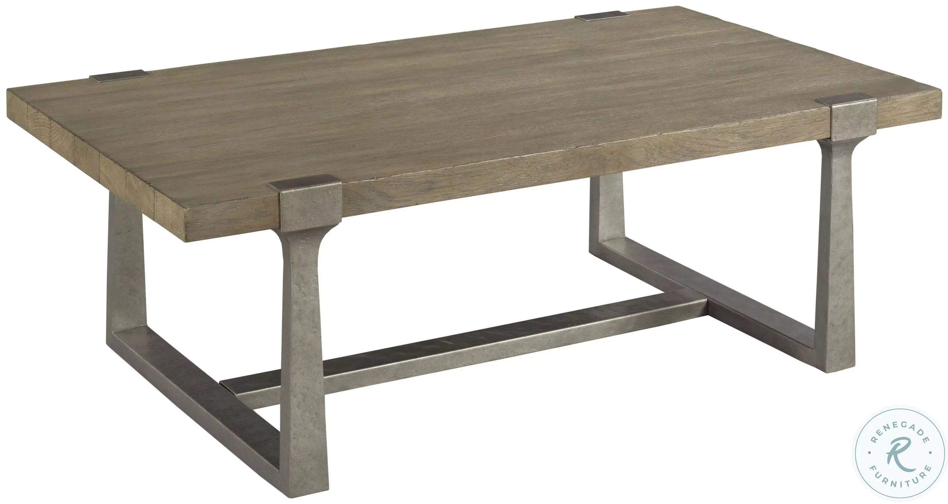 Timber Forge Rubbed Light Brown and Aged Natural Silver Rectangular ...