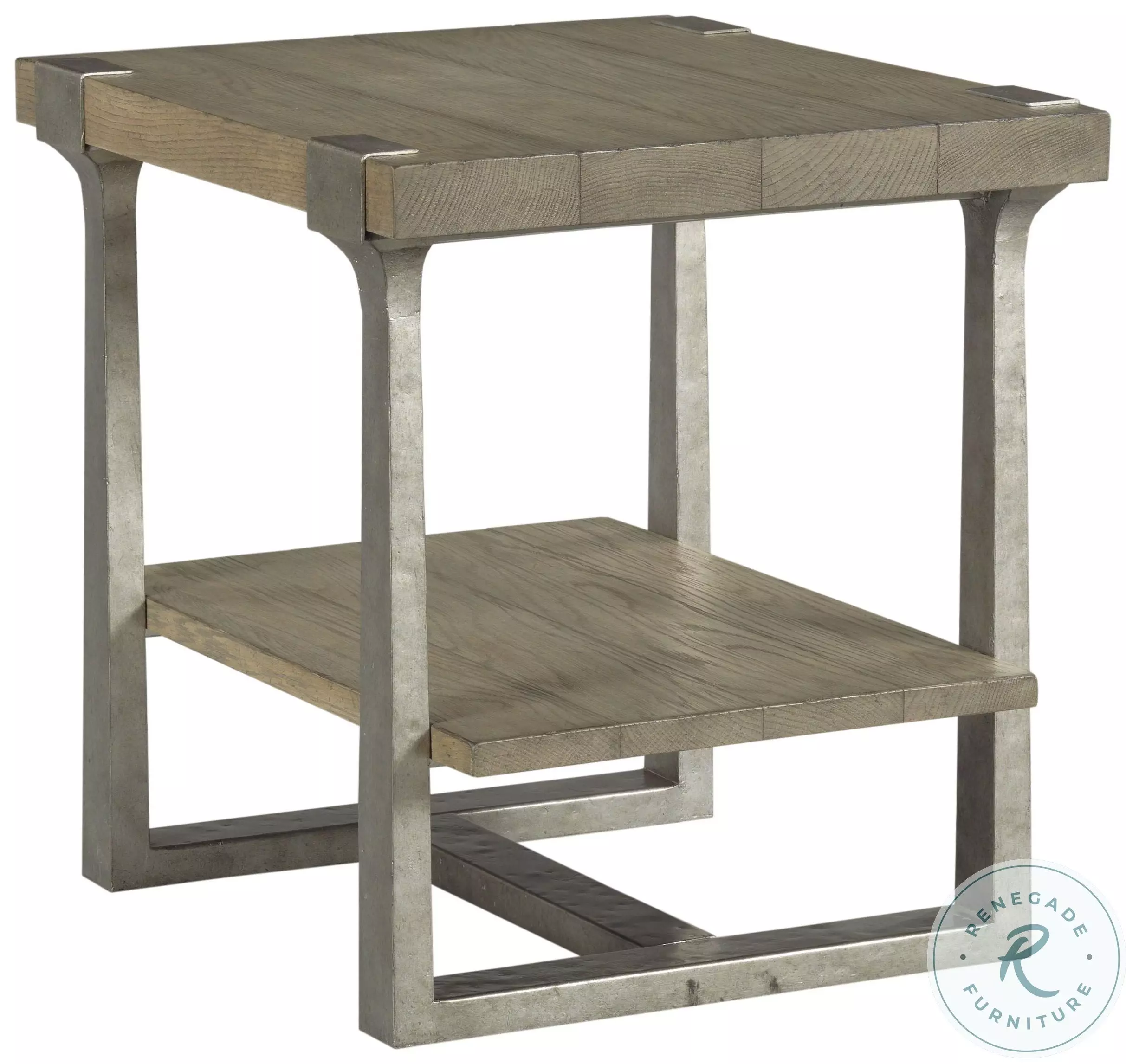 Timber Forge Rubbed Light Brown and Aged Natural Silver Rectangular End ...