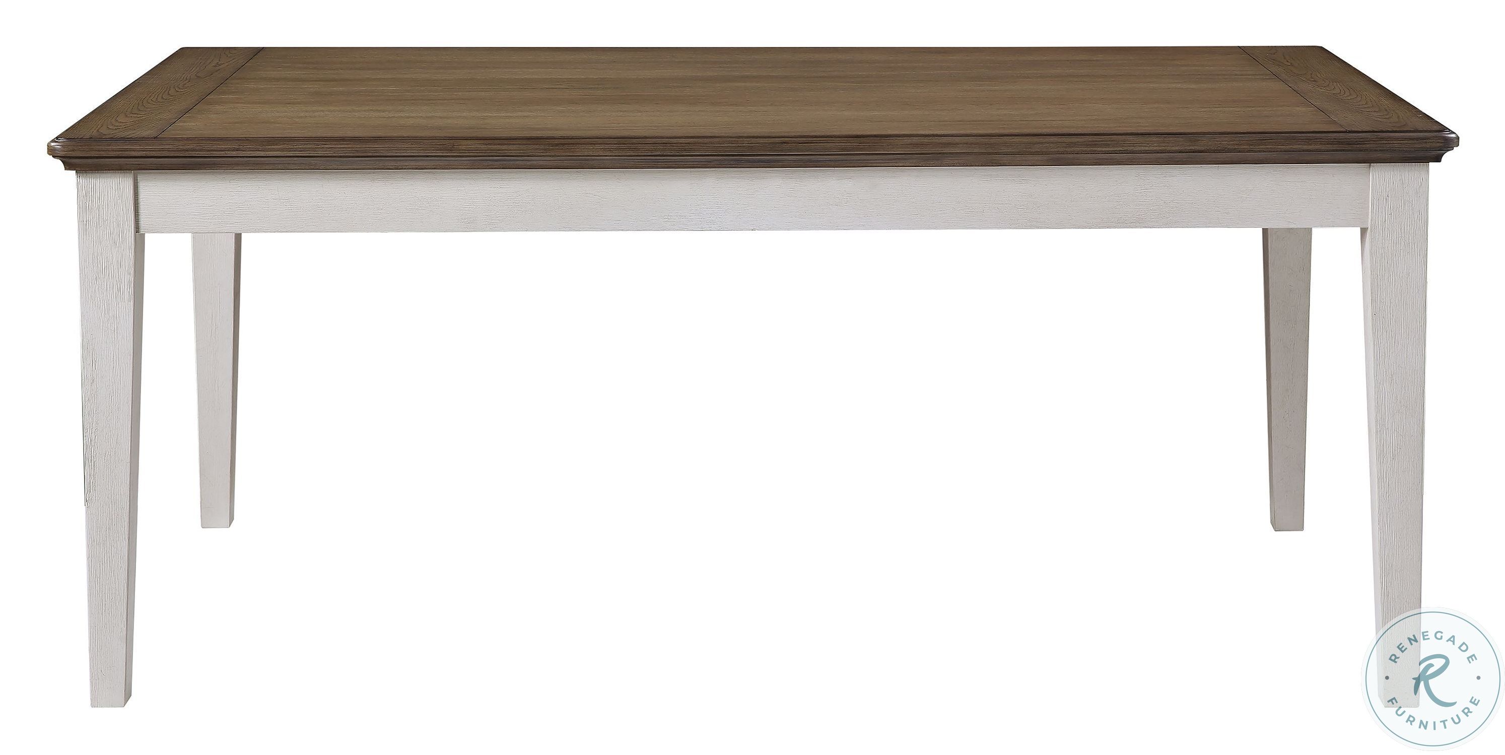 Pendleton Two Tone Ivory And Honey Oak Dining Table From Steve Silver ...