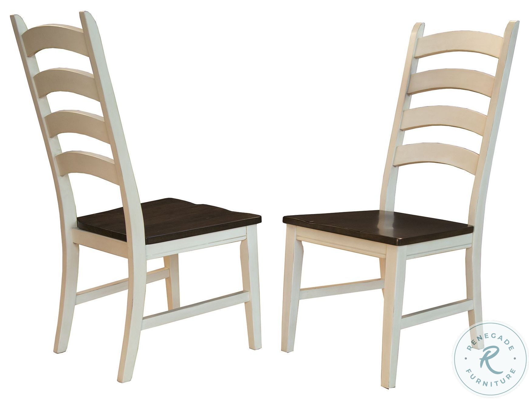Toluca Chalk And Cocoa Bean Ladderback Side Chair Set of 2 from A ...