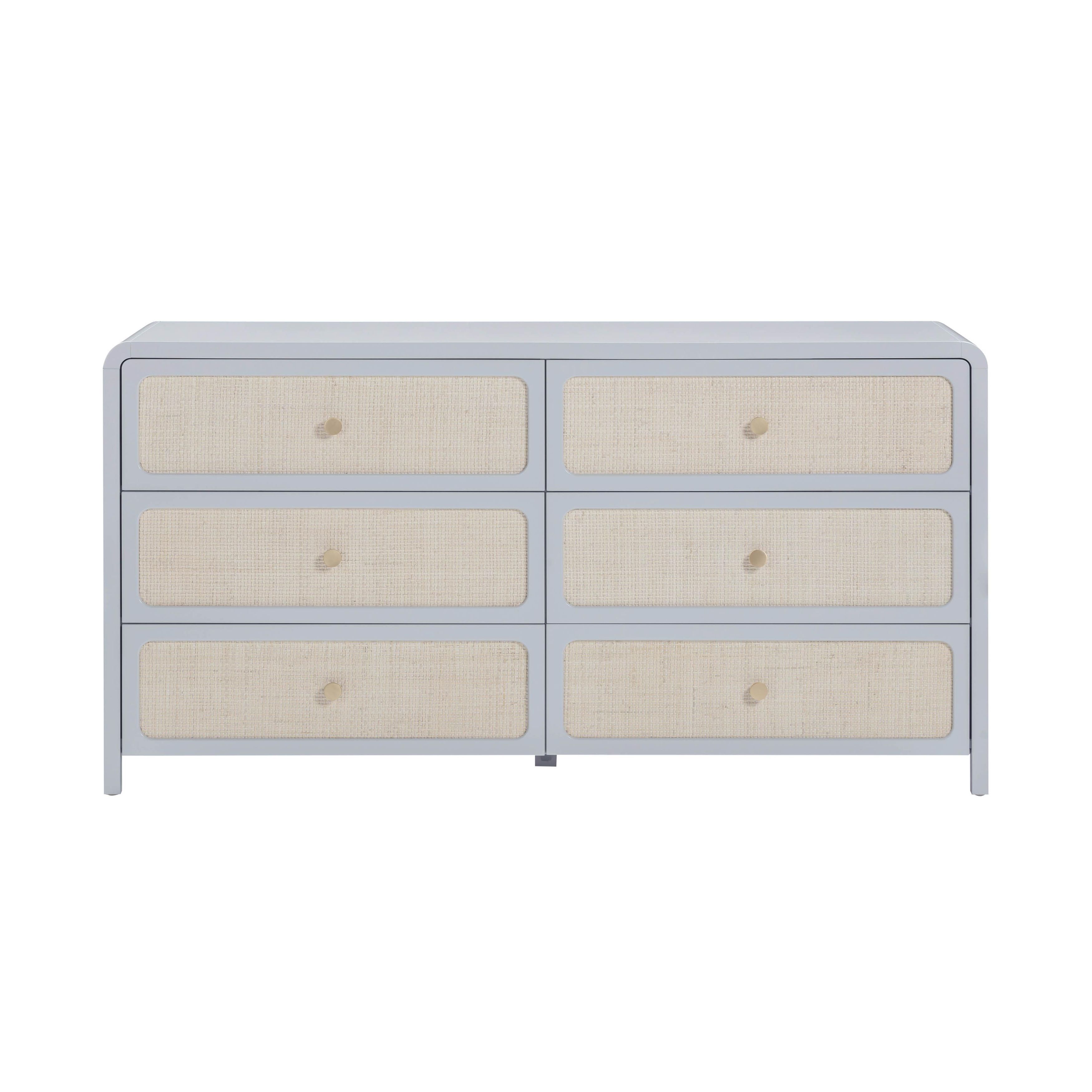 Patty Pastel Blue 6 Drawer Dresser from TOV | Coleman Furniture