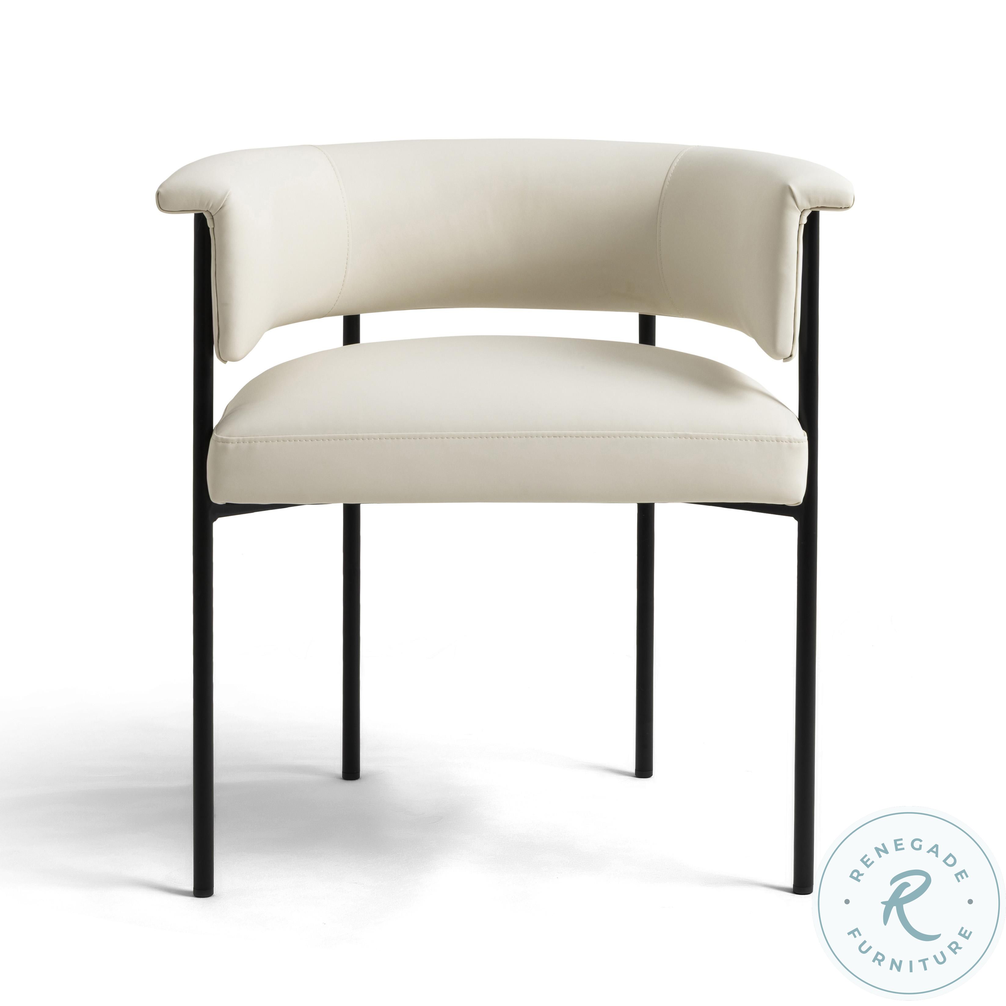Taylor Cream Performance Vegan Leather Dining Chair From TOV | Coleman ...