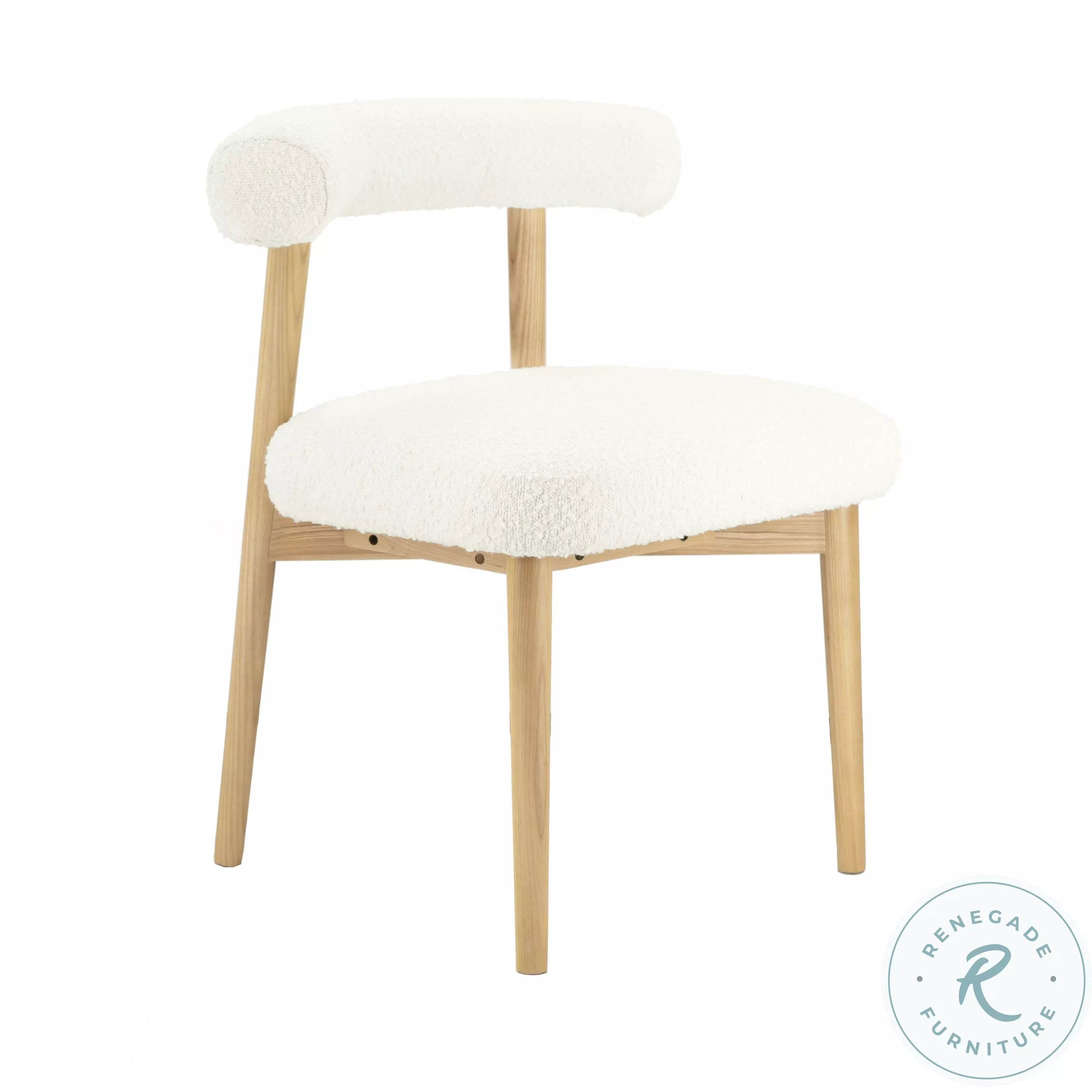 Spara Cream Boucle Side Chair From TOV | Coleman Furniture