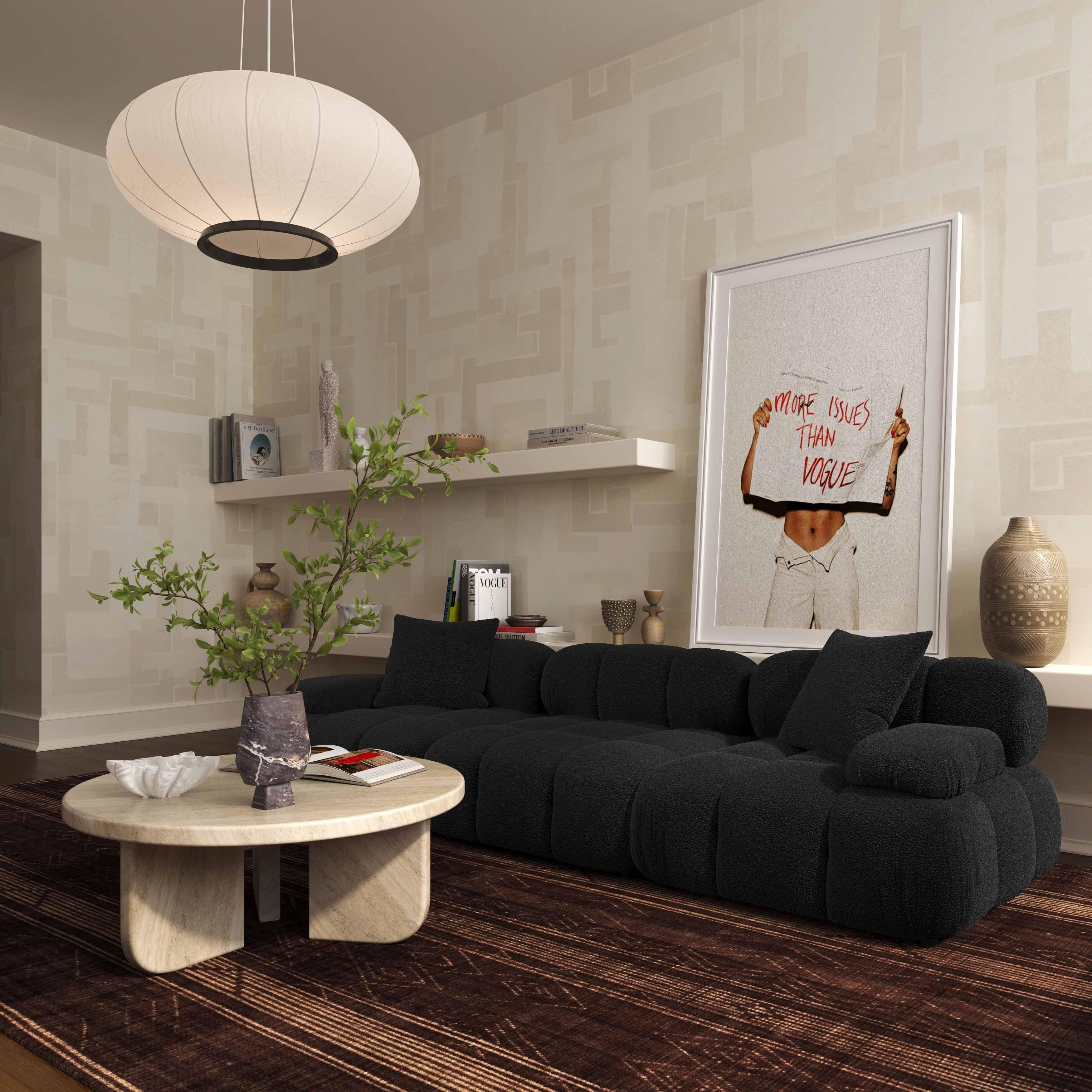 Calliope Black Modular Living Room Set From TOV | Coleman Furniture