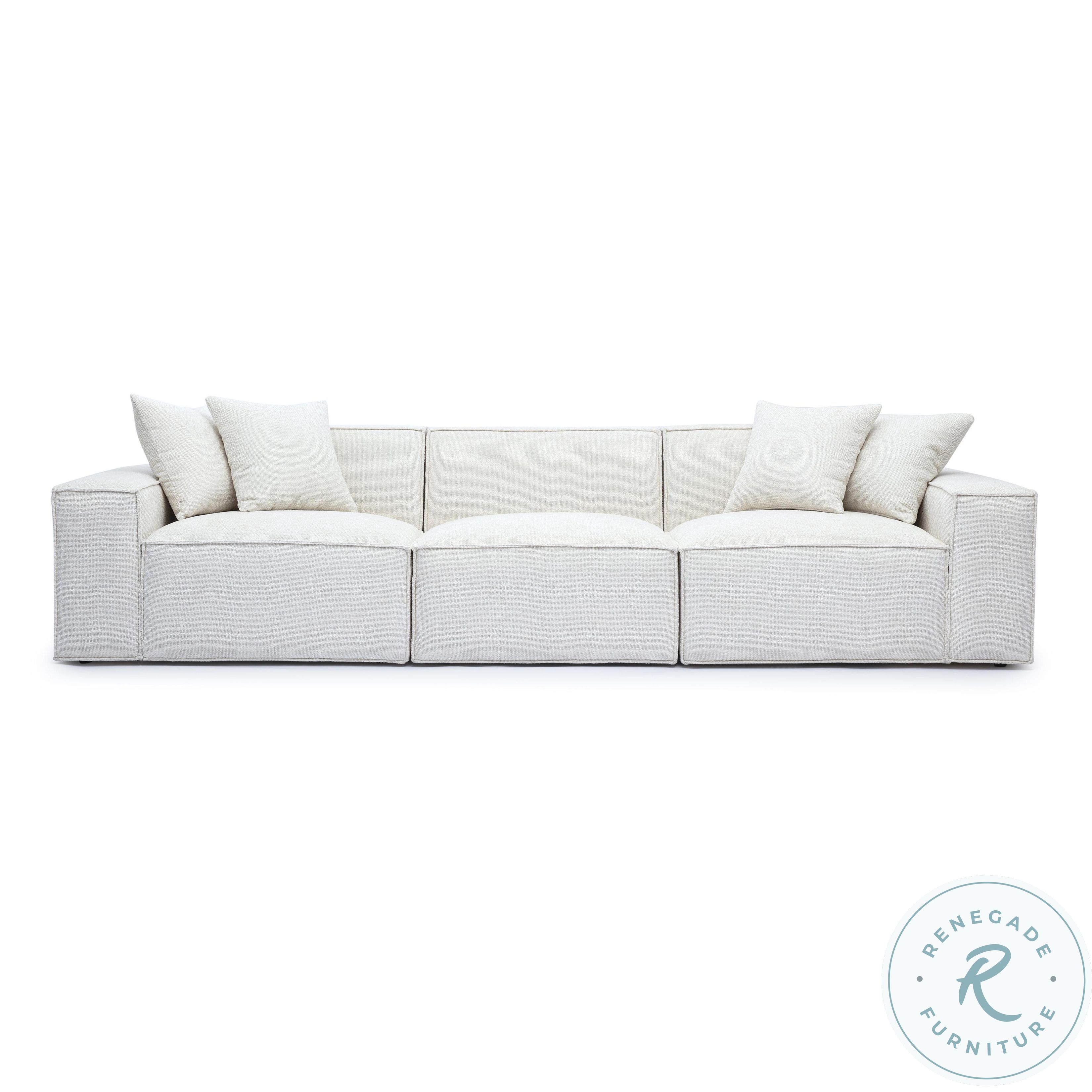 Mindy Cream Chenille Basketweave Modular Sectional From TOV | Coleman ...