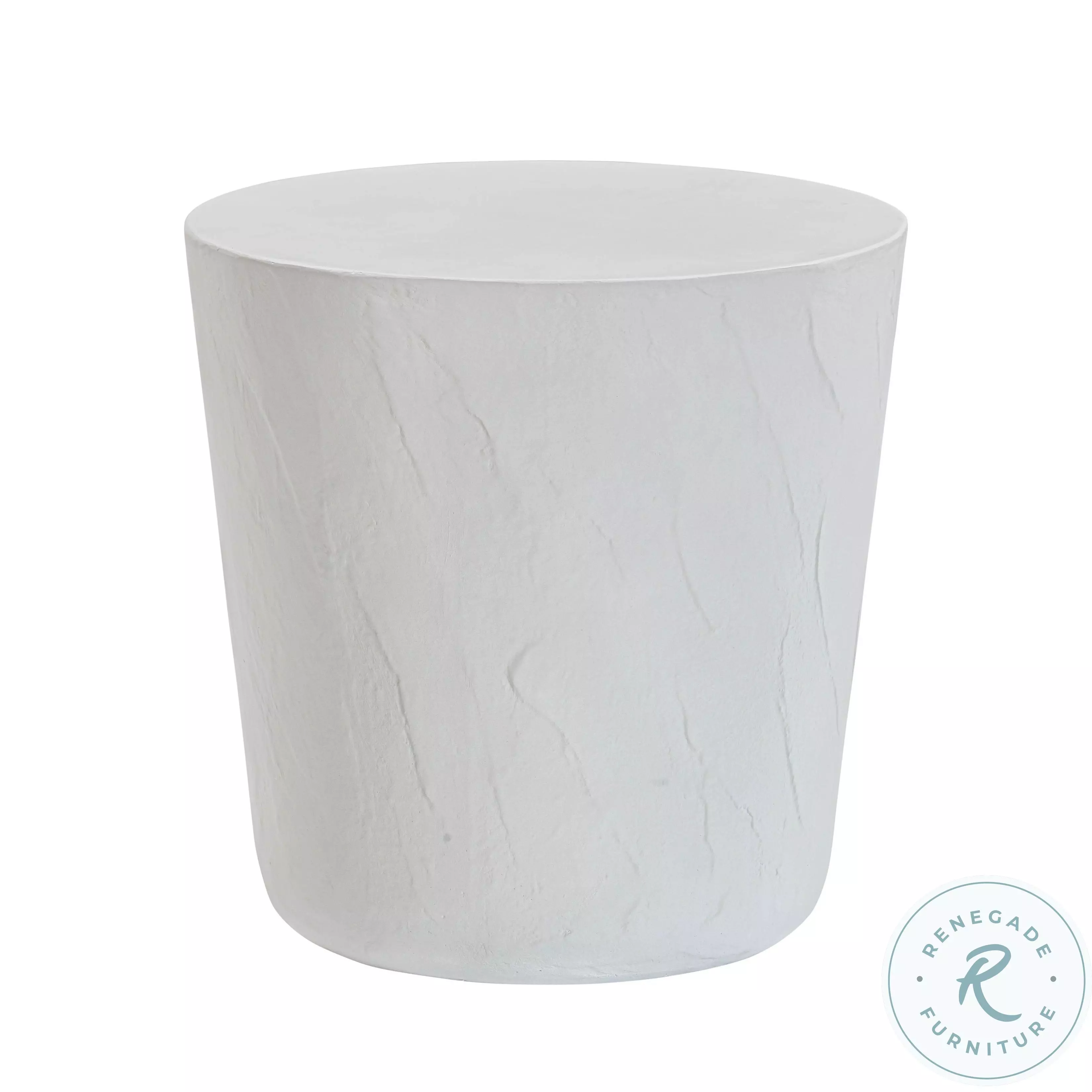 Margot Light Gray Faux Plaster Concrete Stool From TOV | Coleman Furniture