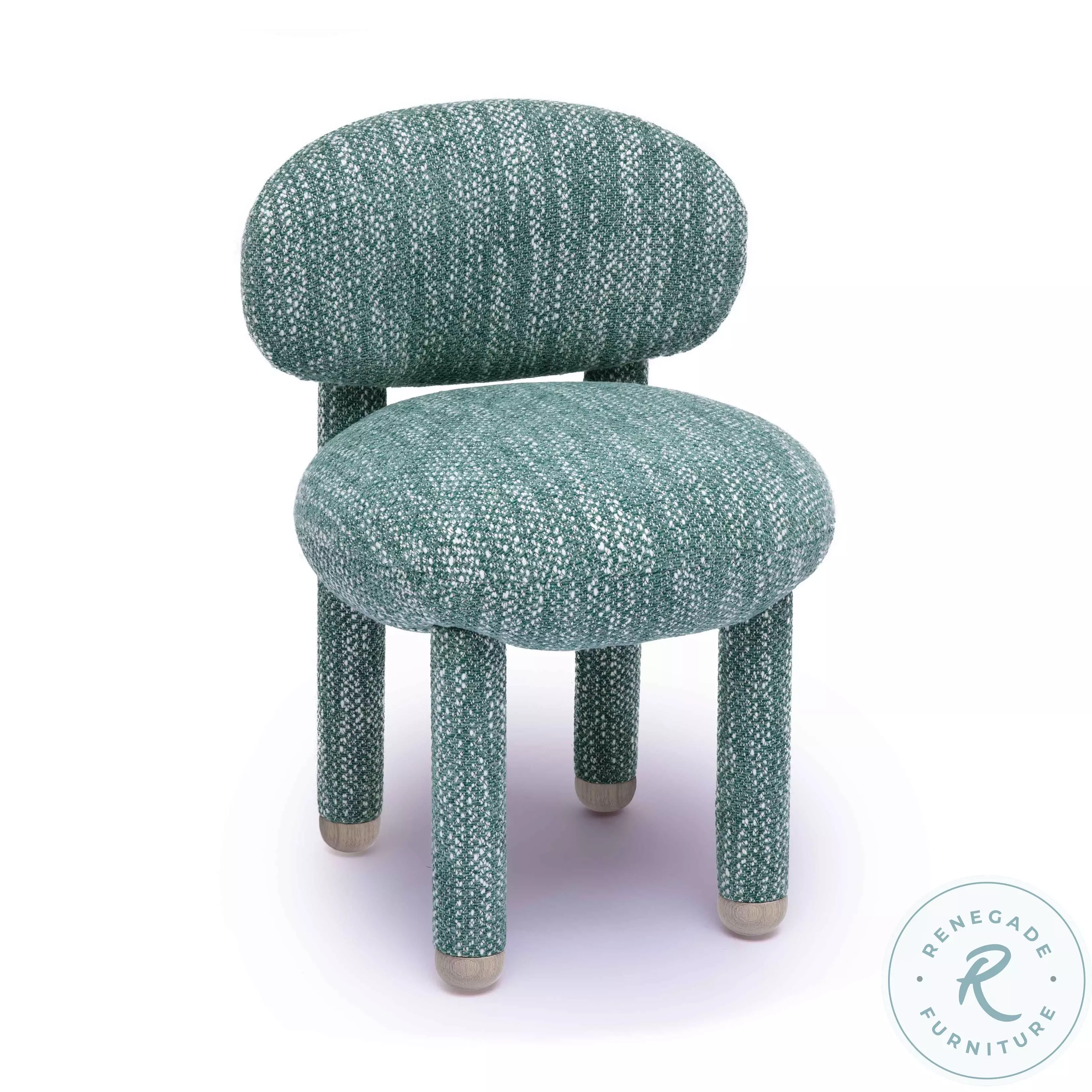 Manu Teal Nubby Performance Fabric Side Chair From TOV | Coleman Furniture