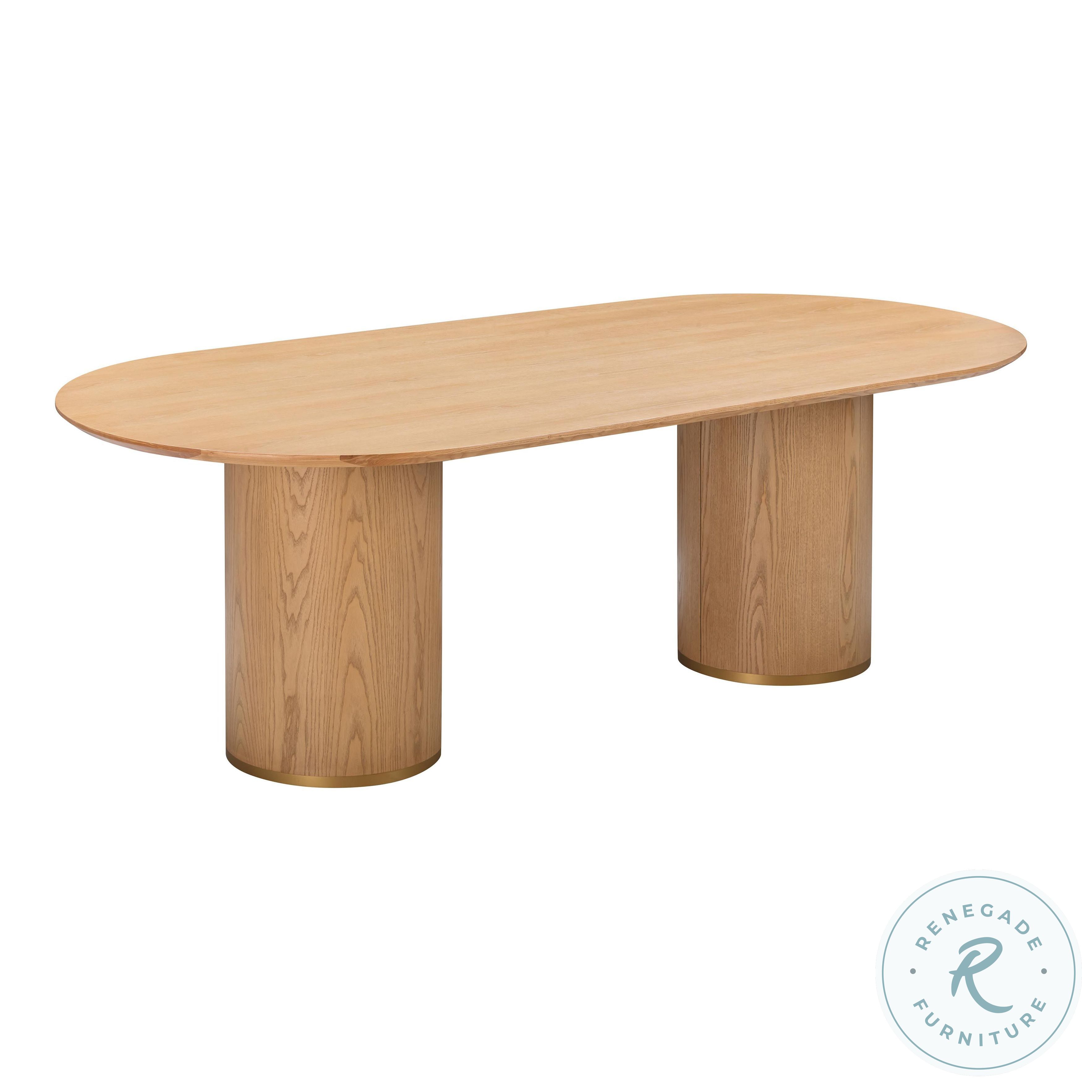 Brandy Natural Ash Wood Oval Dining Table From TOV | Coleman Furniture