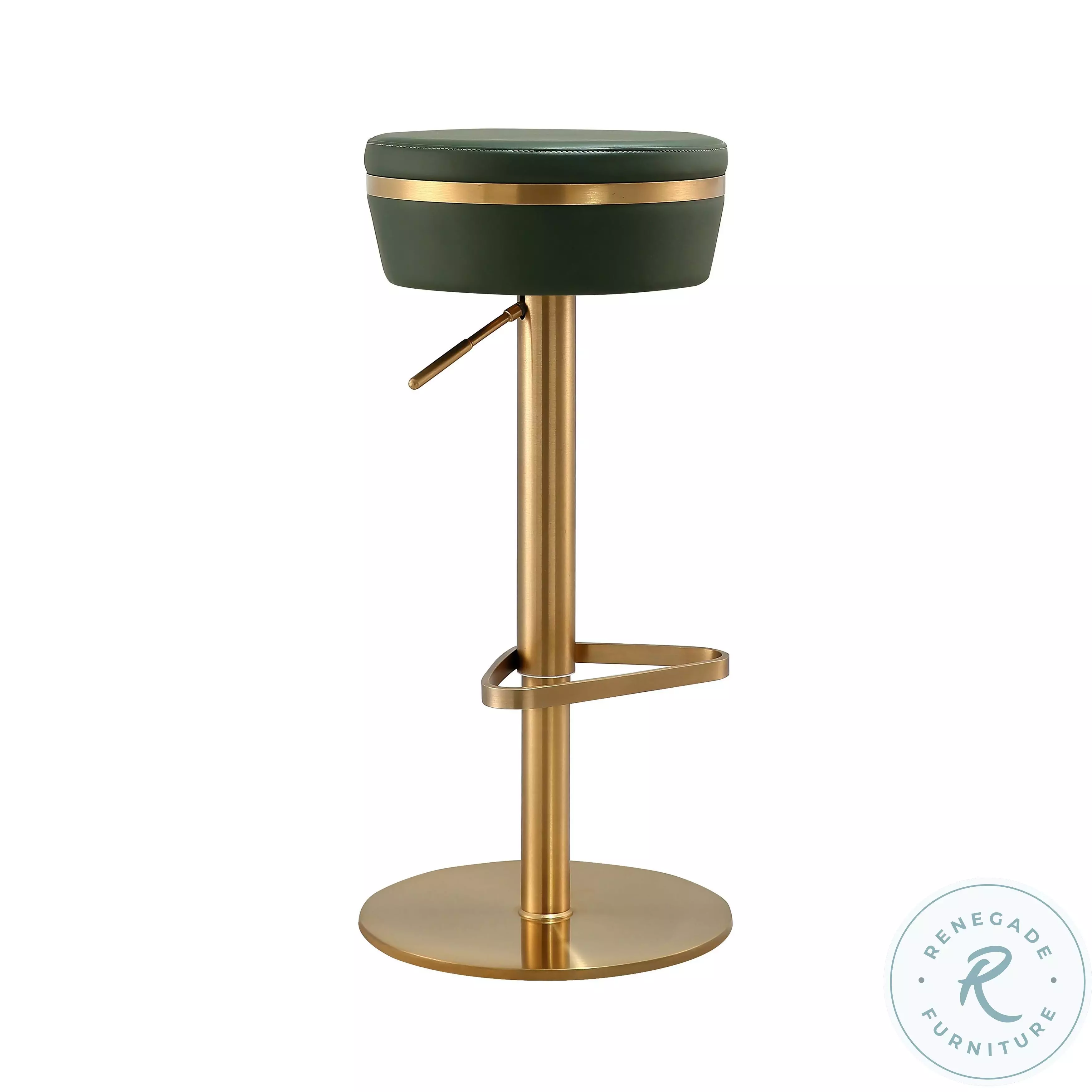 Astro Malachite Green and Gold Swivel Adjustable Stool From Home ...