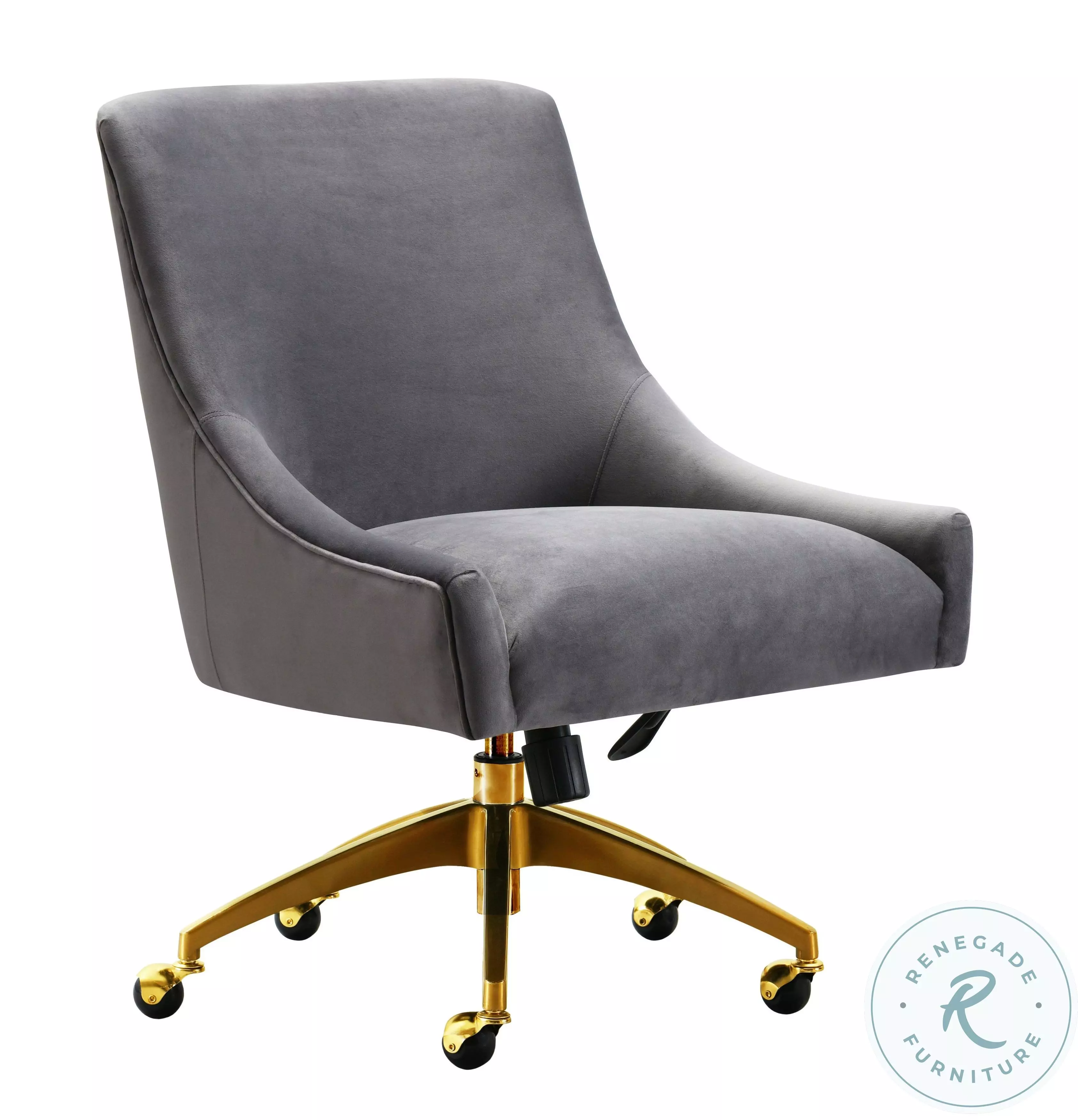 Beatrix Grey Adjustable Swivel Office Chair from TOV | Coleman Furniture