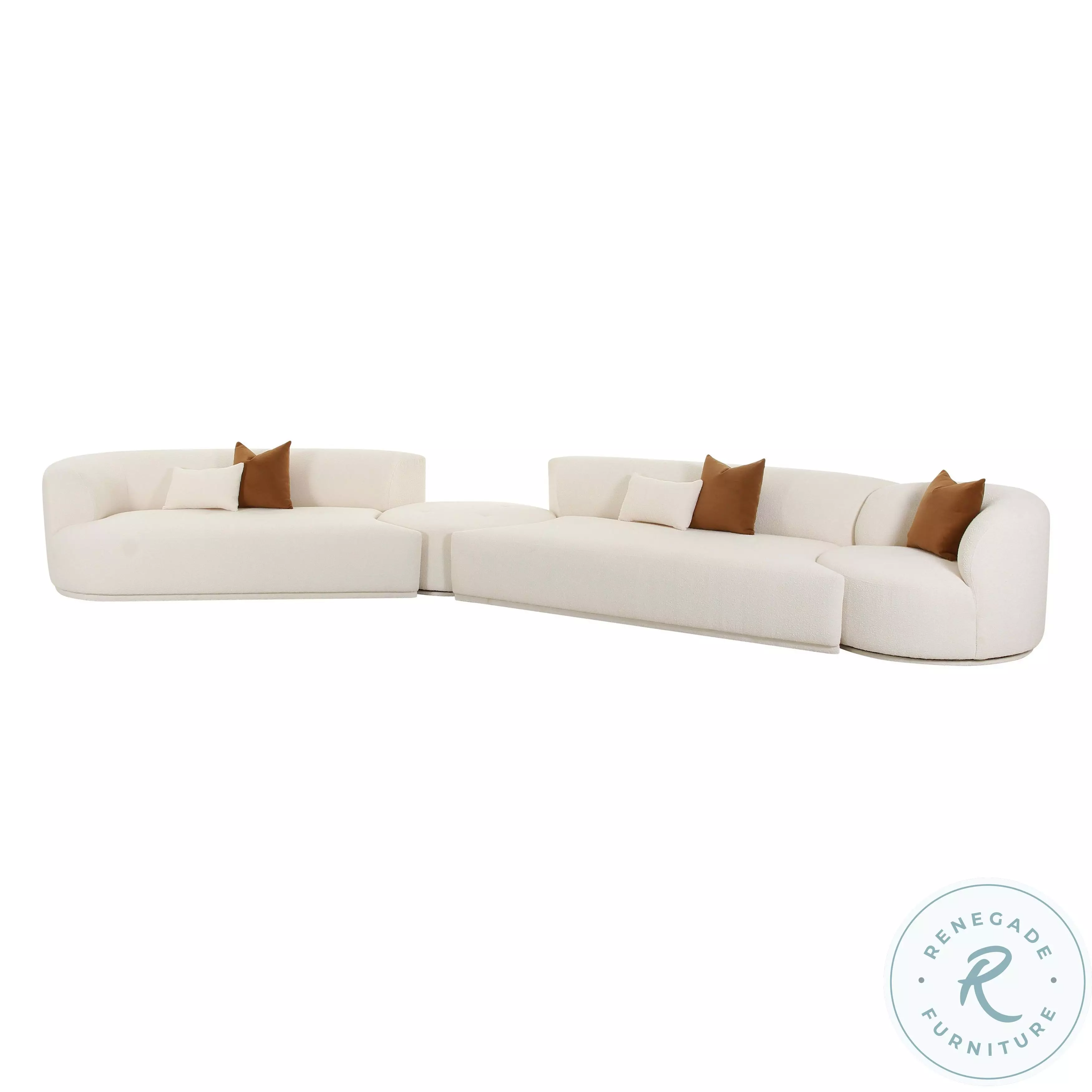 Fickle Cream Sectional From TOV | Coleman Furniture