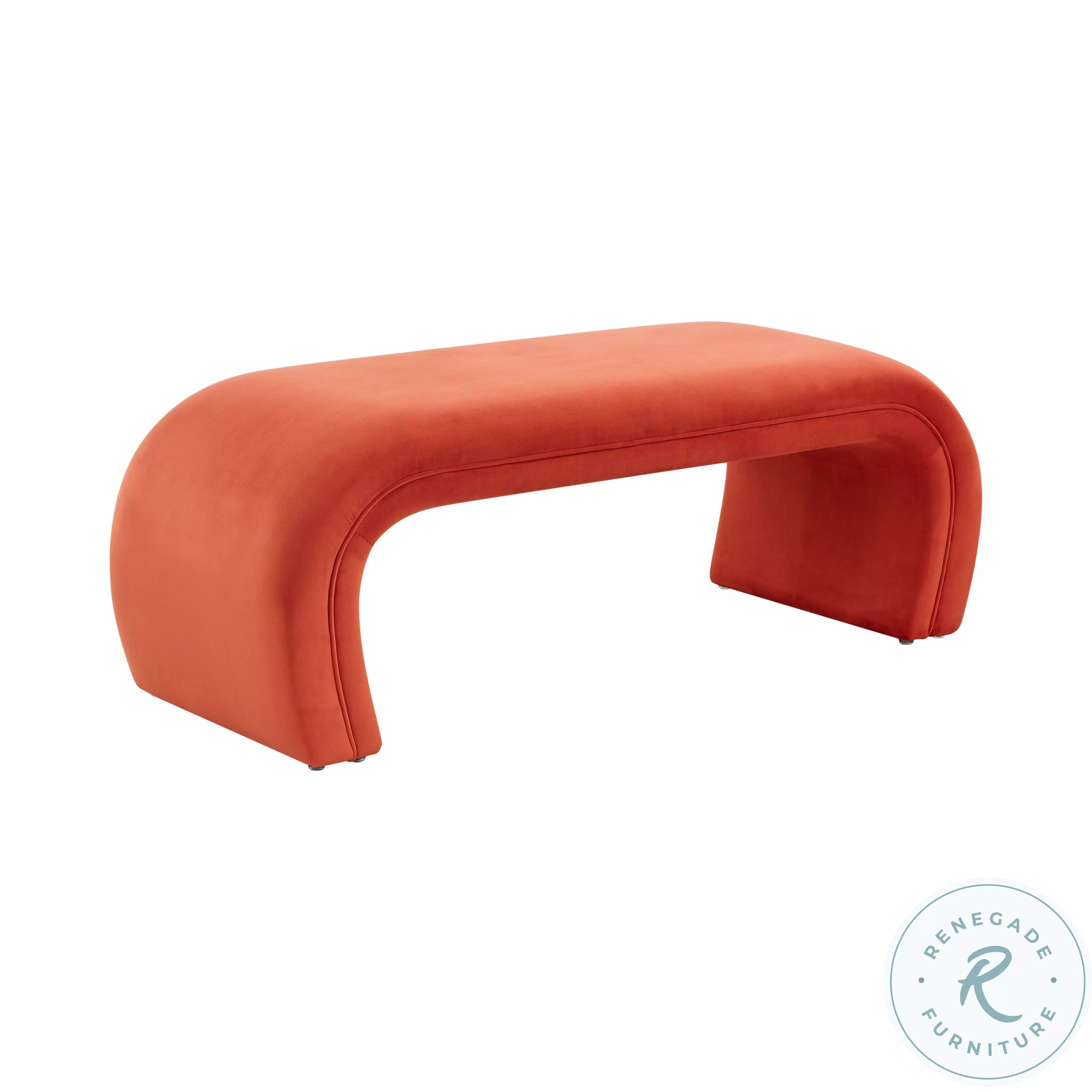 Kenya Red Rocks Velvet Bench From Home Gallery Stores | Home Gallery Stores