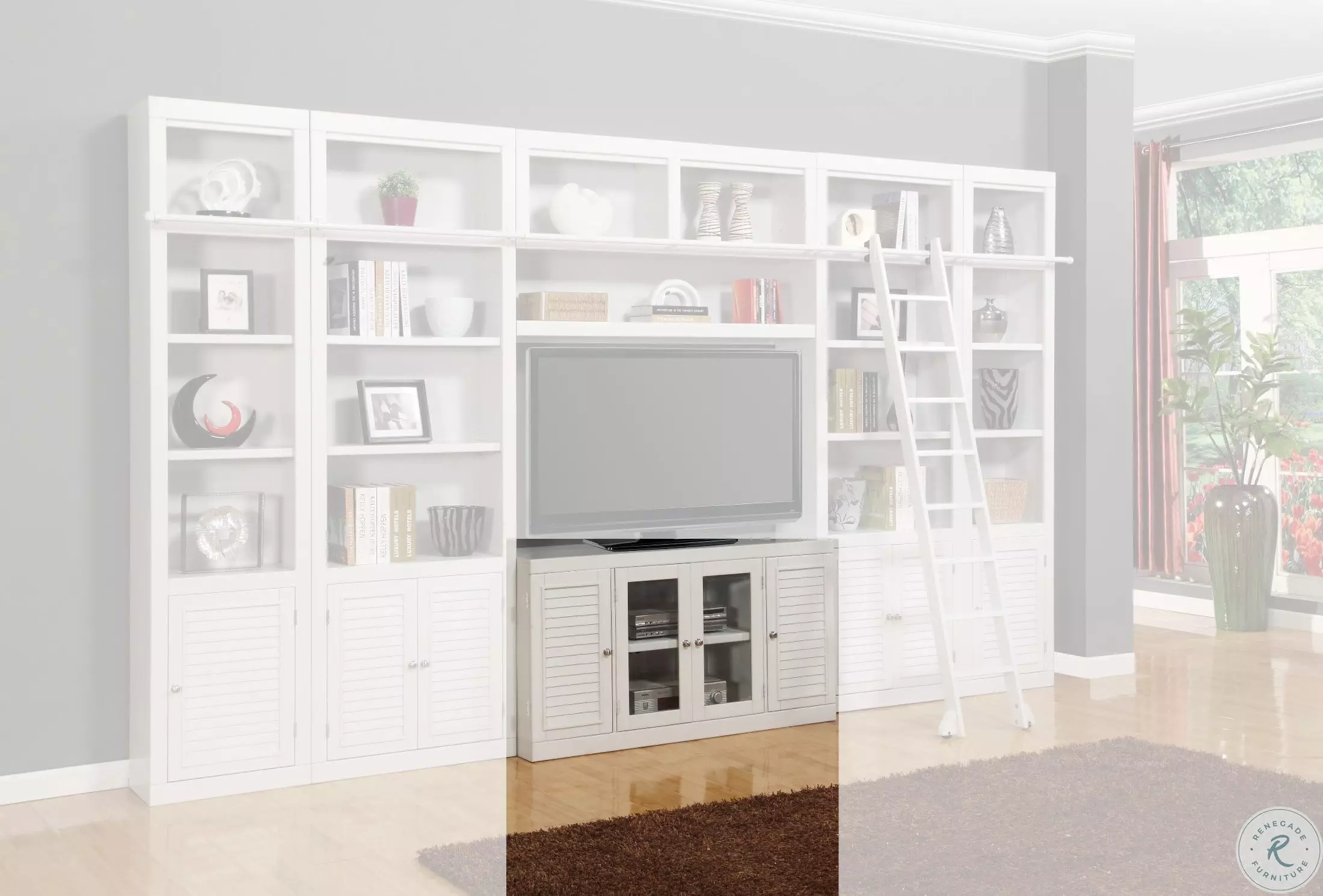 Rawlins White 56" TV Console From Golden Crest Home | Coleman Furniture