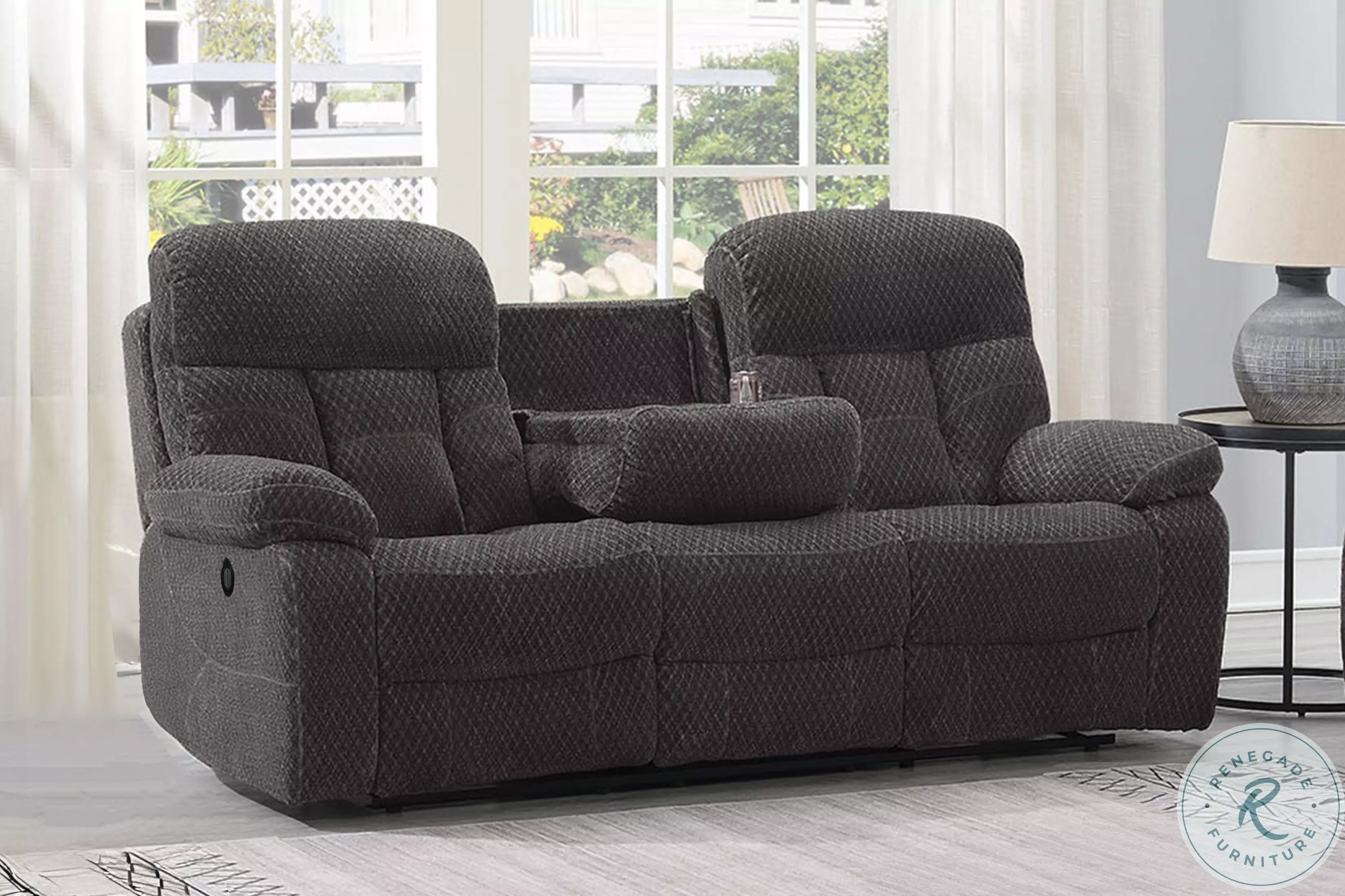 Bravo Charcoal Power Reclining Sofa Power Footrest From New Classic ...