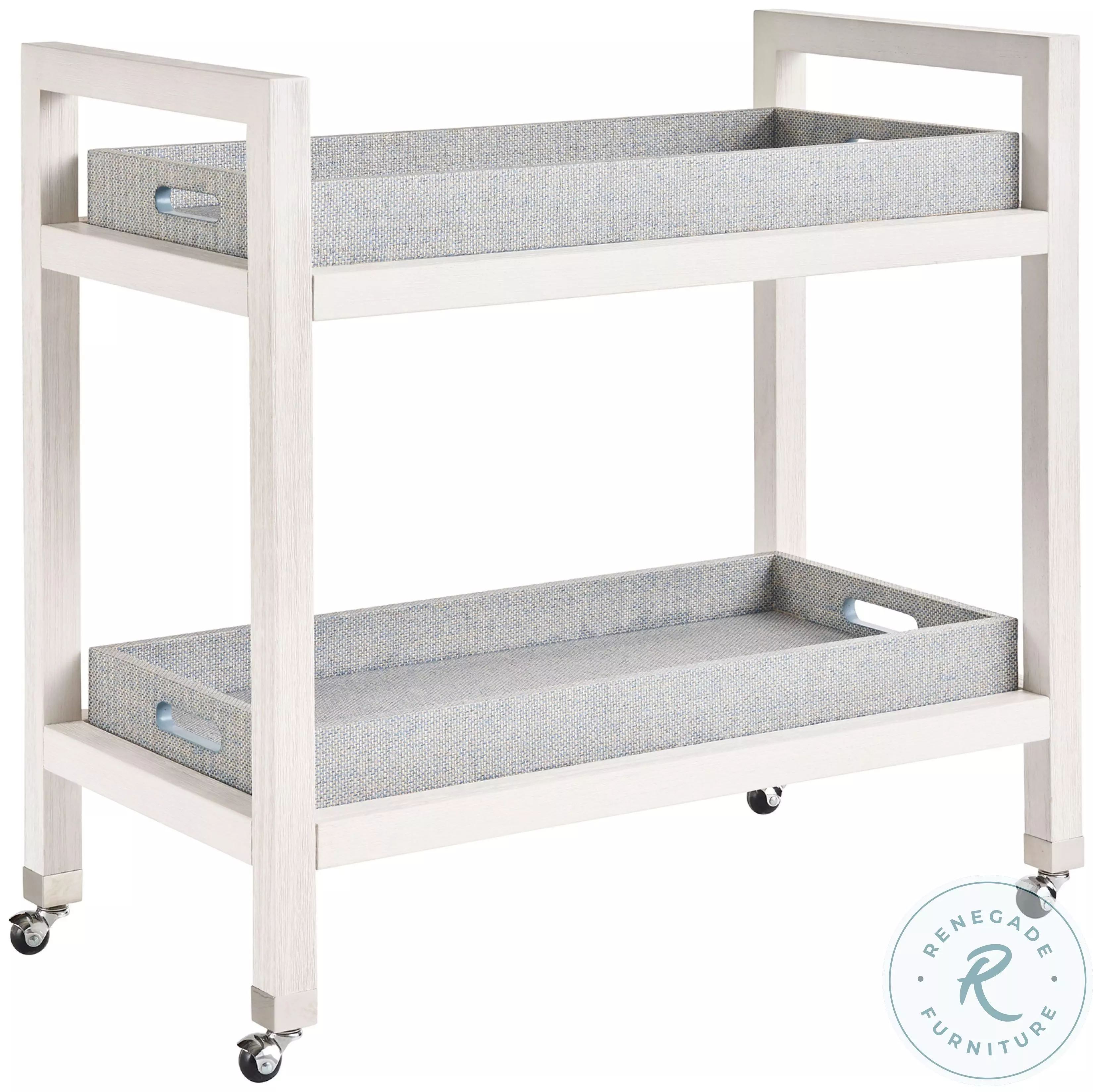 Weekender White Sand and Blue Seagrass Jupiter Bar Cart From Home ...