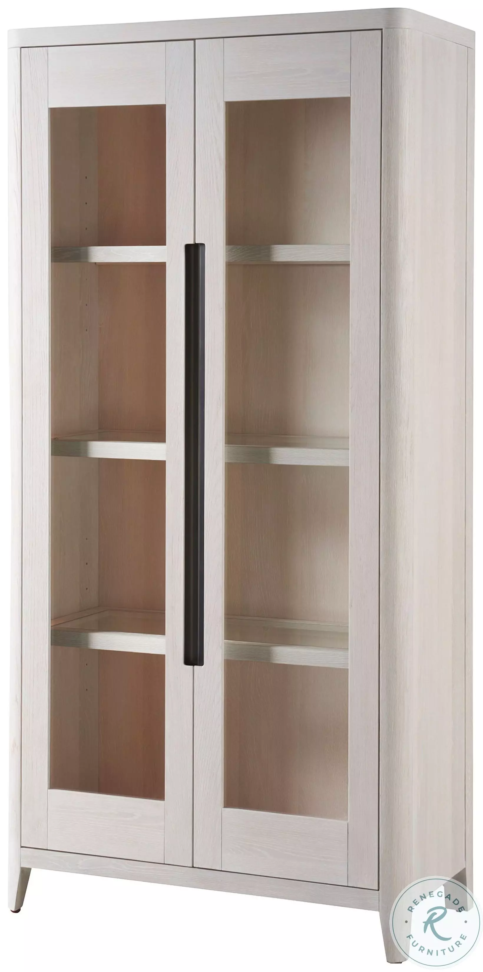 Zaria White Oak Display Cabinet From Shoreline Living | Coleman Furniture