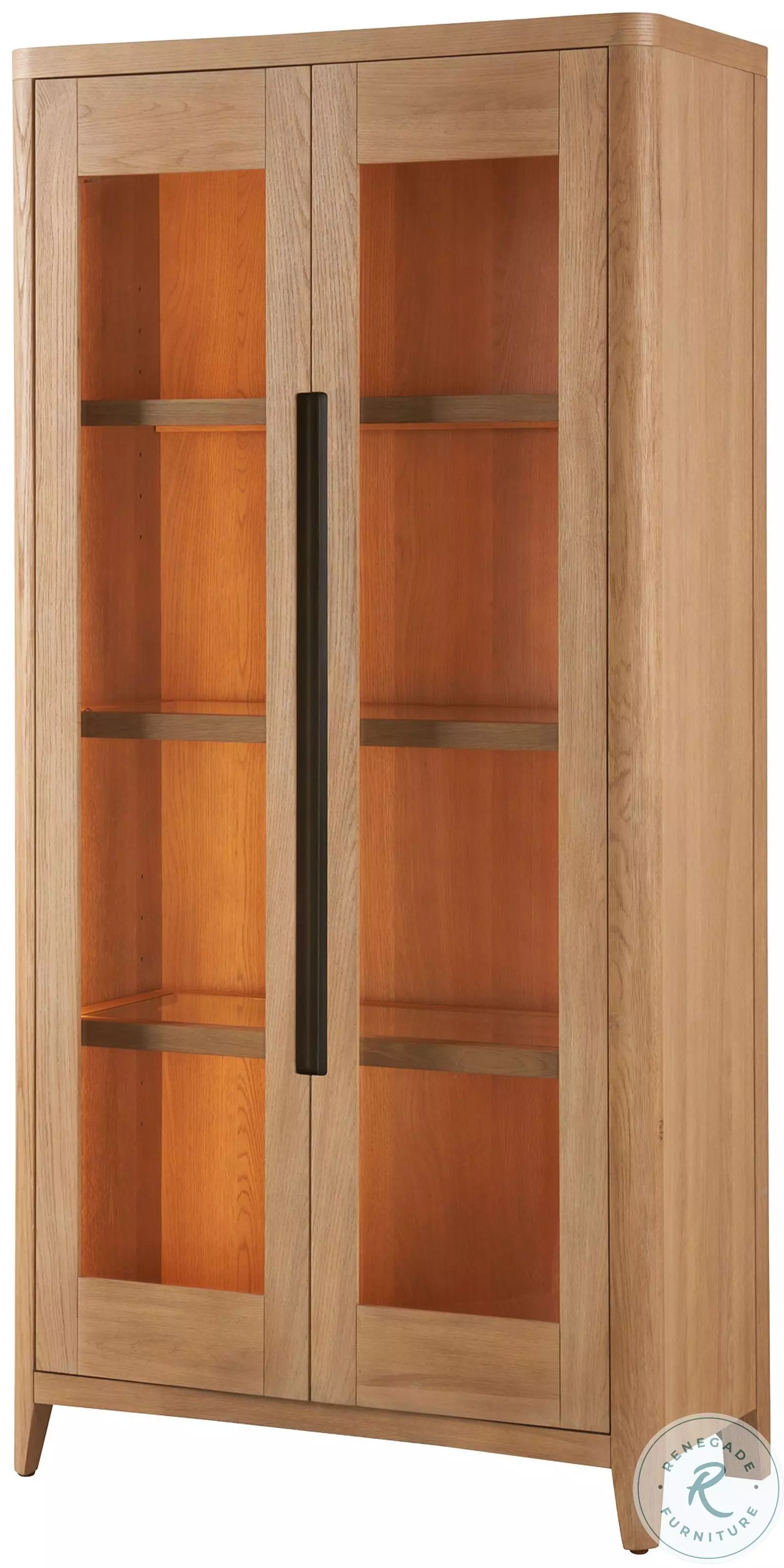 Zella Natural Oak Display Cabinet From Universal | Coleman Furniture