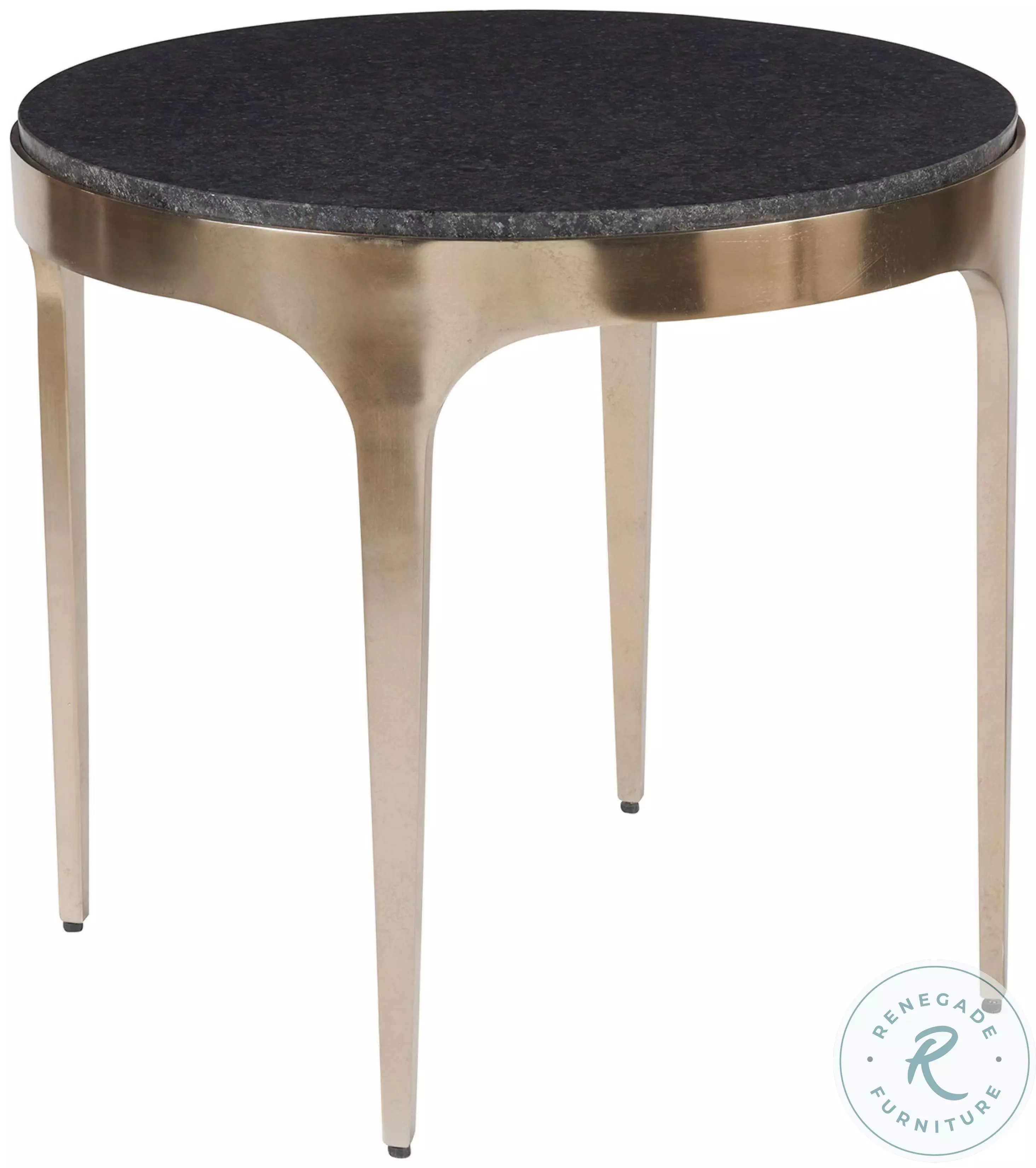 Scarlett Black Granite And Antique Champagne End Table From Universal ...