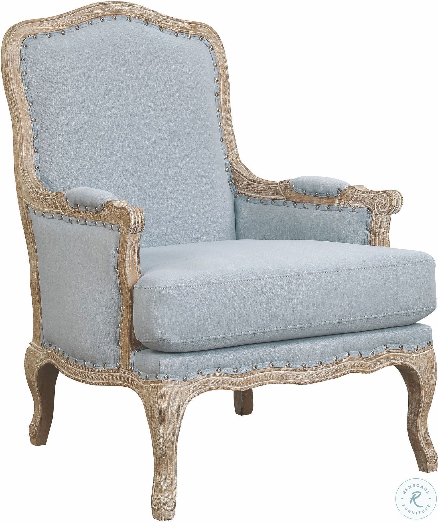 Regal Light Blue Accent Chair from Elements Furniture | Coleman Furniture
