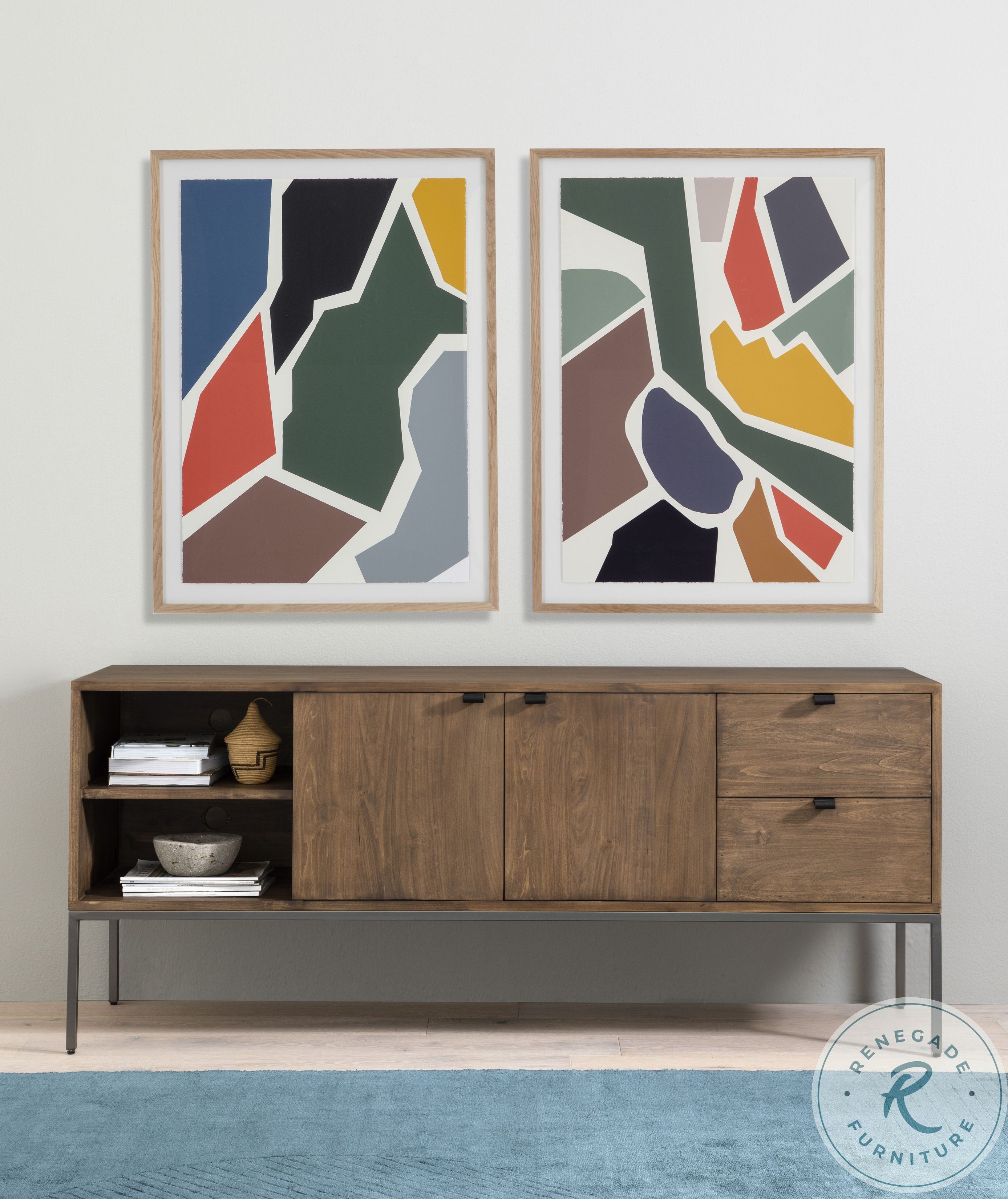 Trey Natural Iron TV Stand from Four Hands | Coleman Furniture