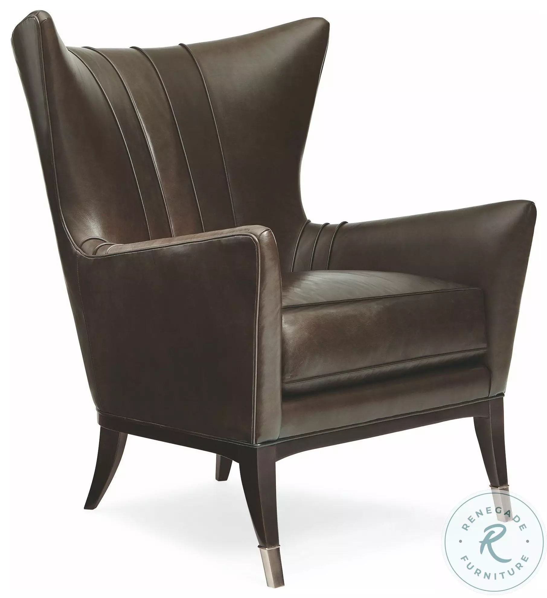 Caracole Upholstery Leather Wingback Chair from Caracole | Coleman ...