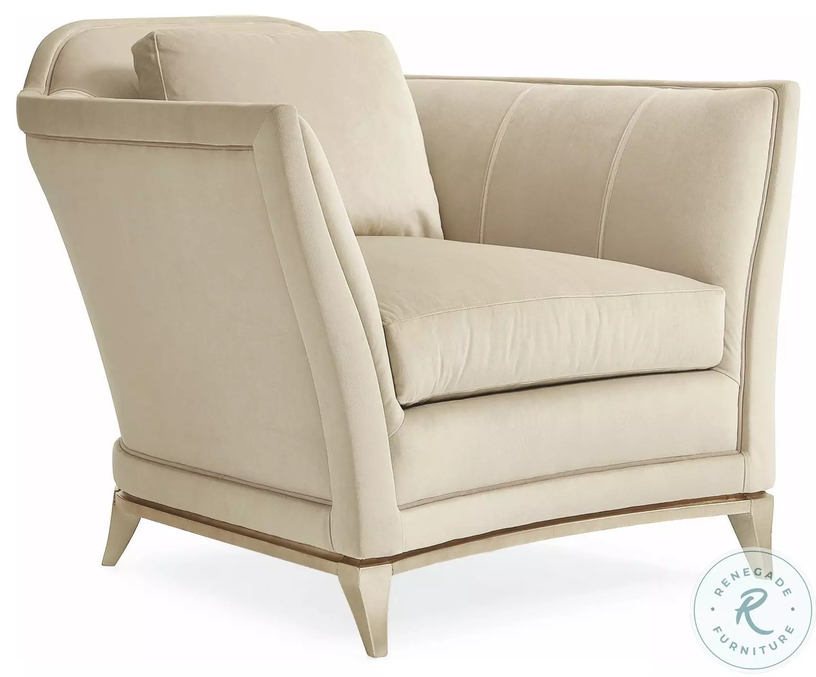 Push Limits Sumptuous Buff Curved Club Chair From Delano Home | Coleman ...