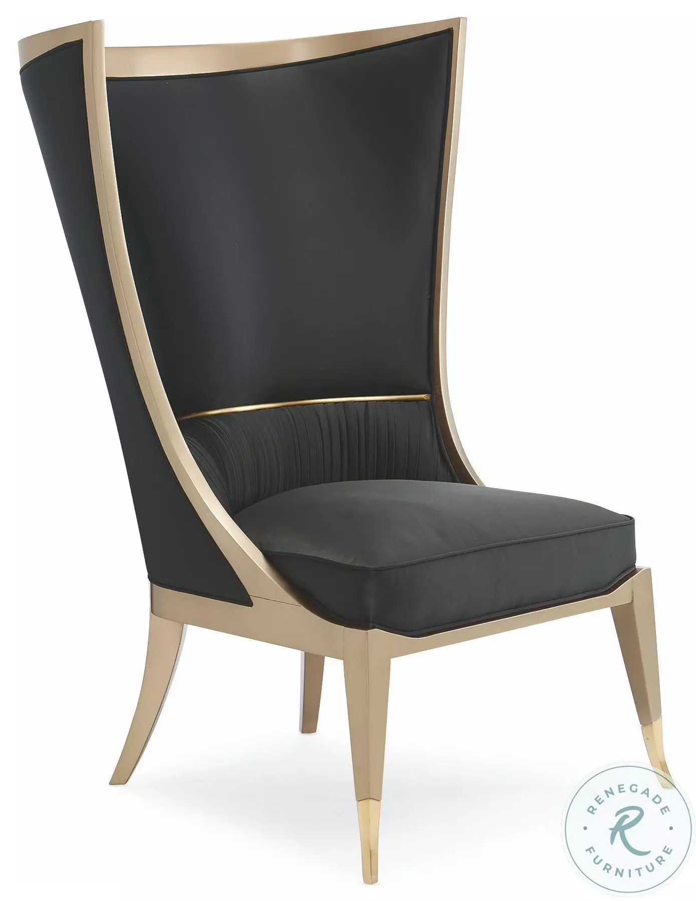 Stand Tall Black Wingback Chair From Delano Home | Coleman Furniture