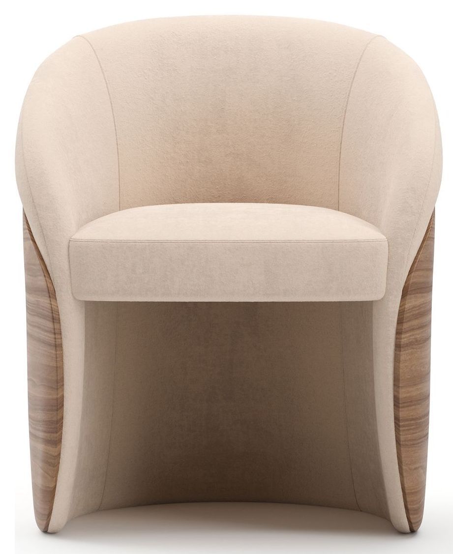 Fleur Ivory and Porcini Upholstered Dining Chair from Caracole ...