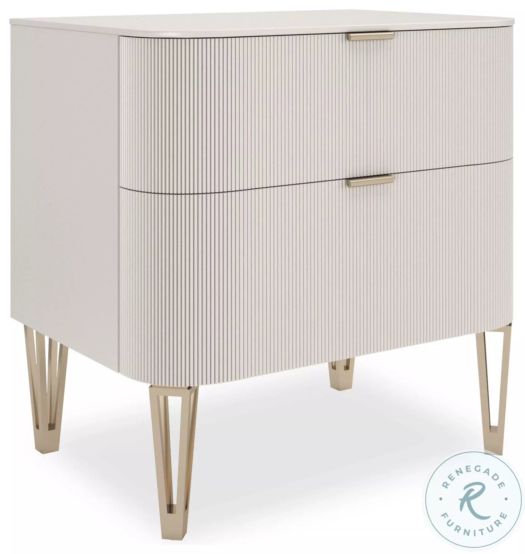 The One Matte Pearl 2 Drawer 26" Nightstand From Delano Home | Home ...