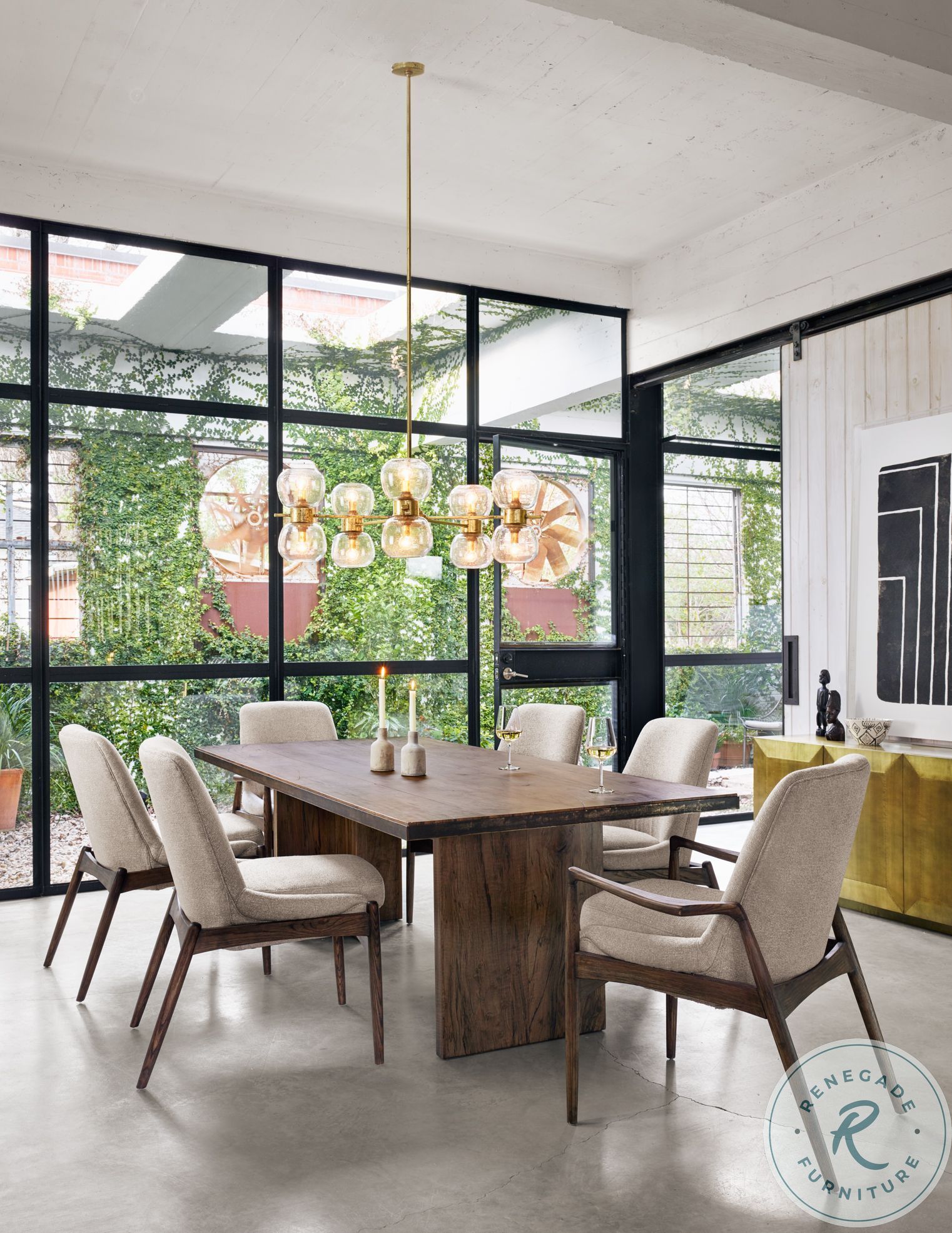 Cross Spalted Alder Dining Table from Four Hands | Coleman Furniture